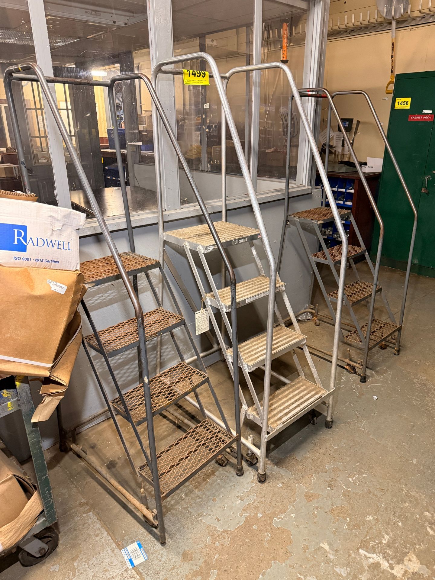 (1) Lot of (3) 4' shop ladders (Loc. Warehouse store)