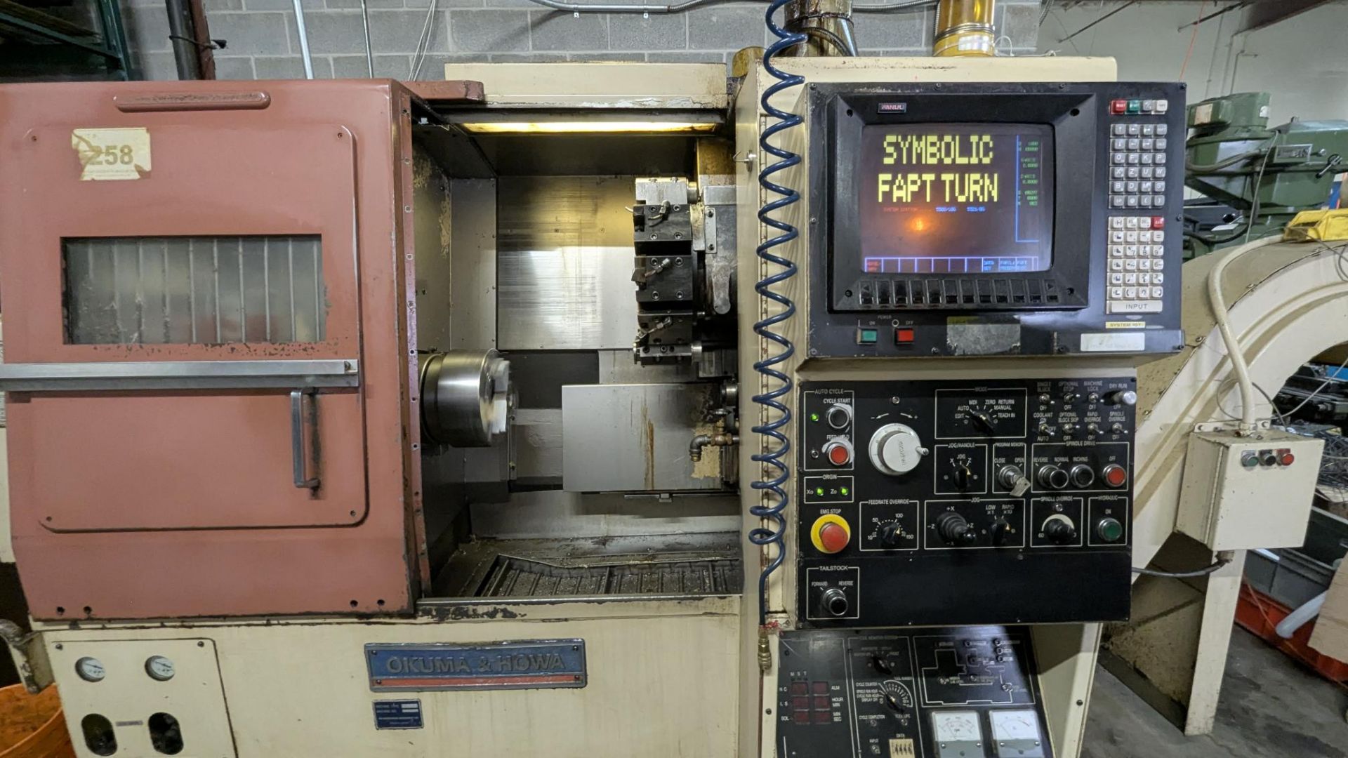 OKUMA & HOWA CNC TURNING CENTER, MACHINE TYPE ACT3, MACHINE NO. 09257 ...