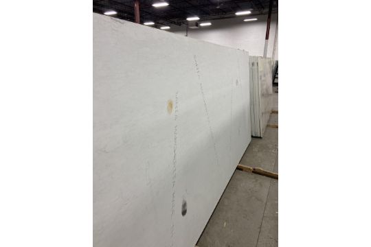 SNOW WHITE QUARTZ SLAB, 63' X 126", 2CM THICKNESS (SUBJECT TO BULK BID ...