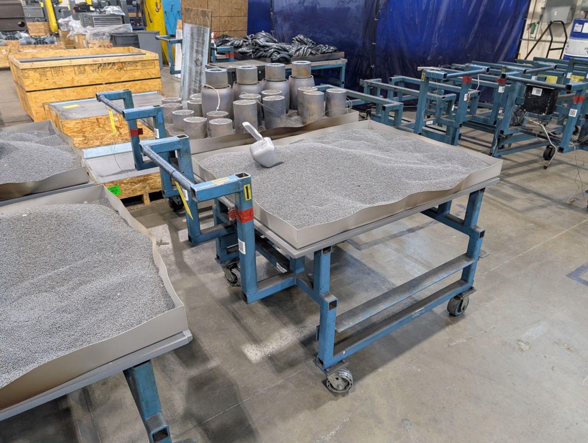 (3) Crates Of Furnace Contents Cart Insulators, Pans, Carts, etc.
