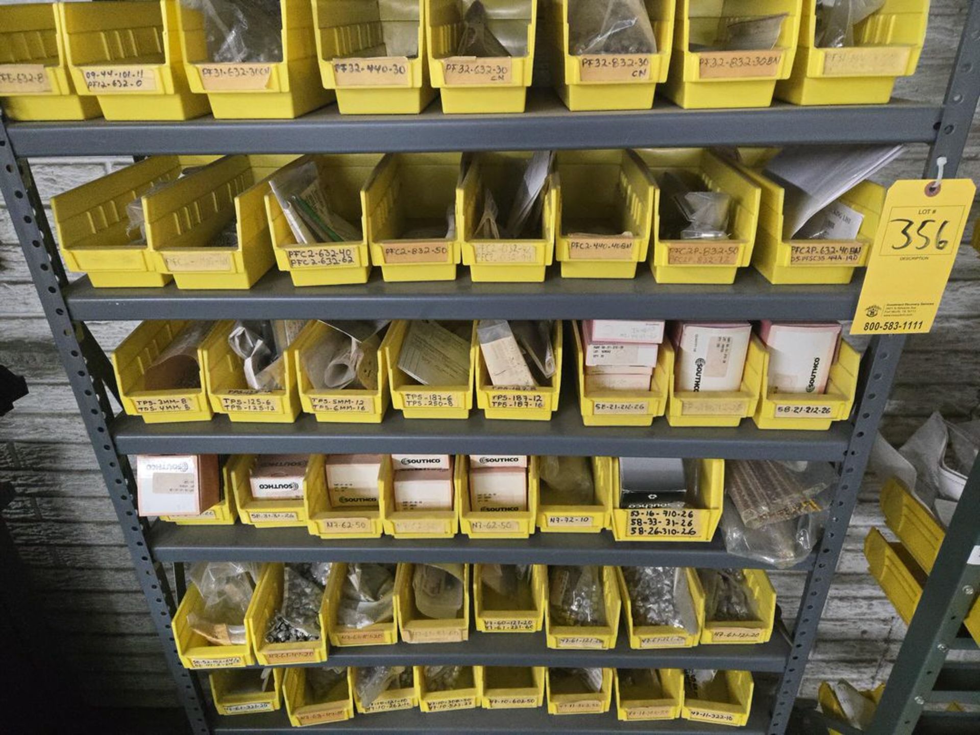 Shelf and Contents; Fasteners