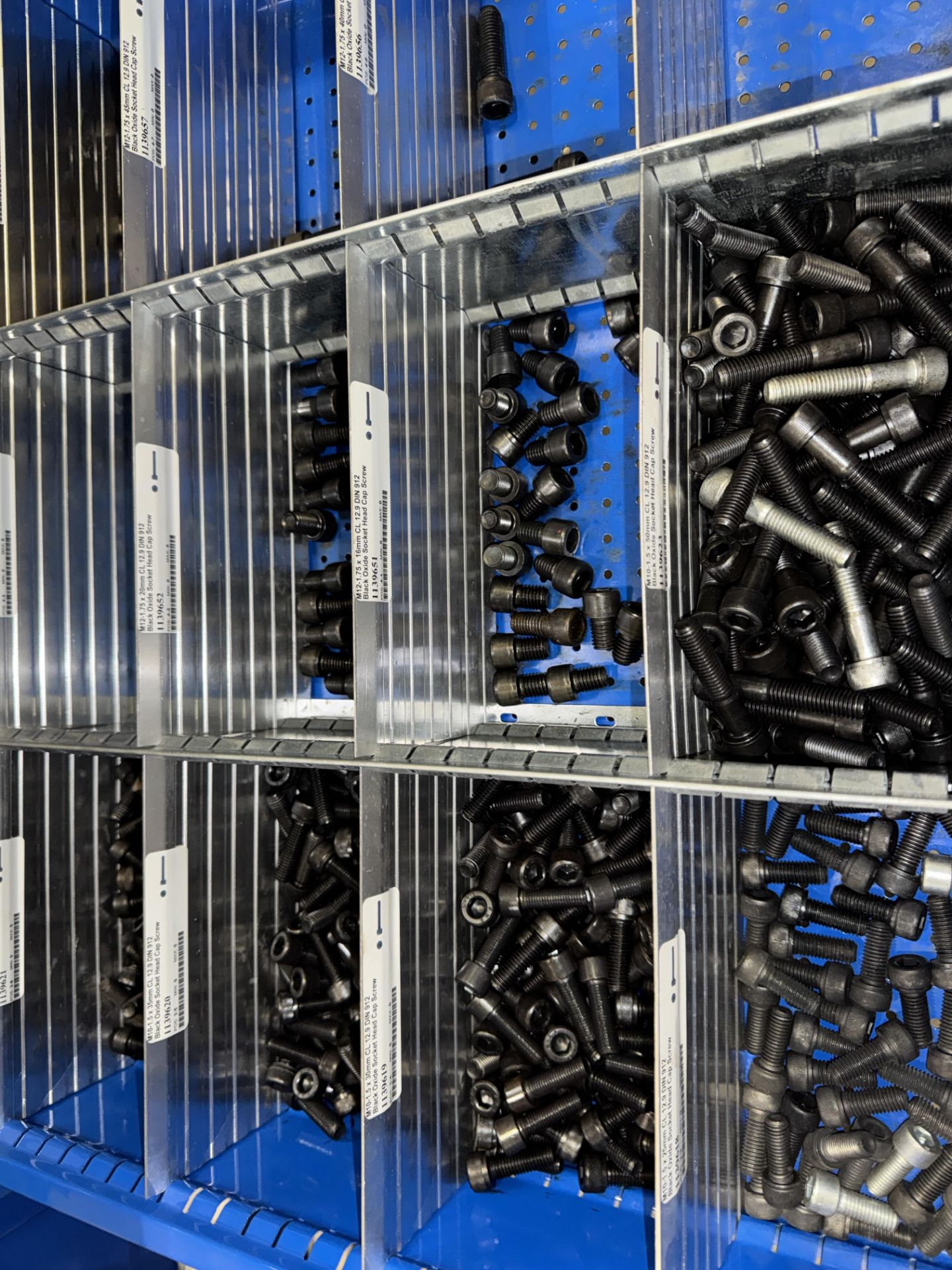 Fastenal 12 Drawer Parts Cabinet with Nuts, Bolts, Hardware