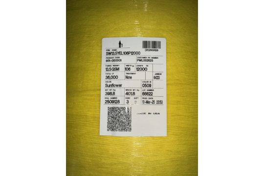 LOT (6) Rolls of Yellow Avanti #901-000001