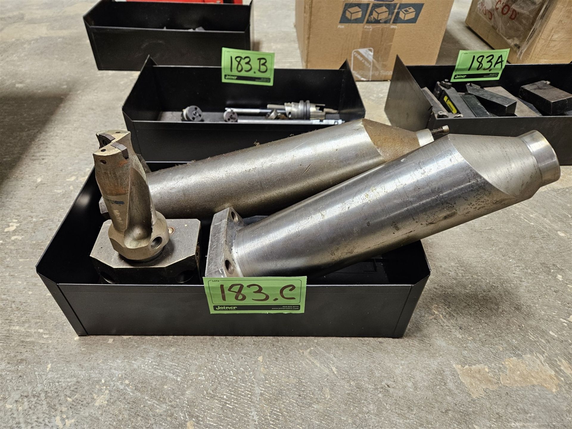2 LARGE BORING BARS AND INSERT DRILL
