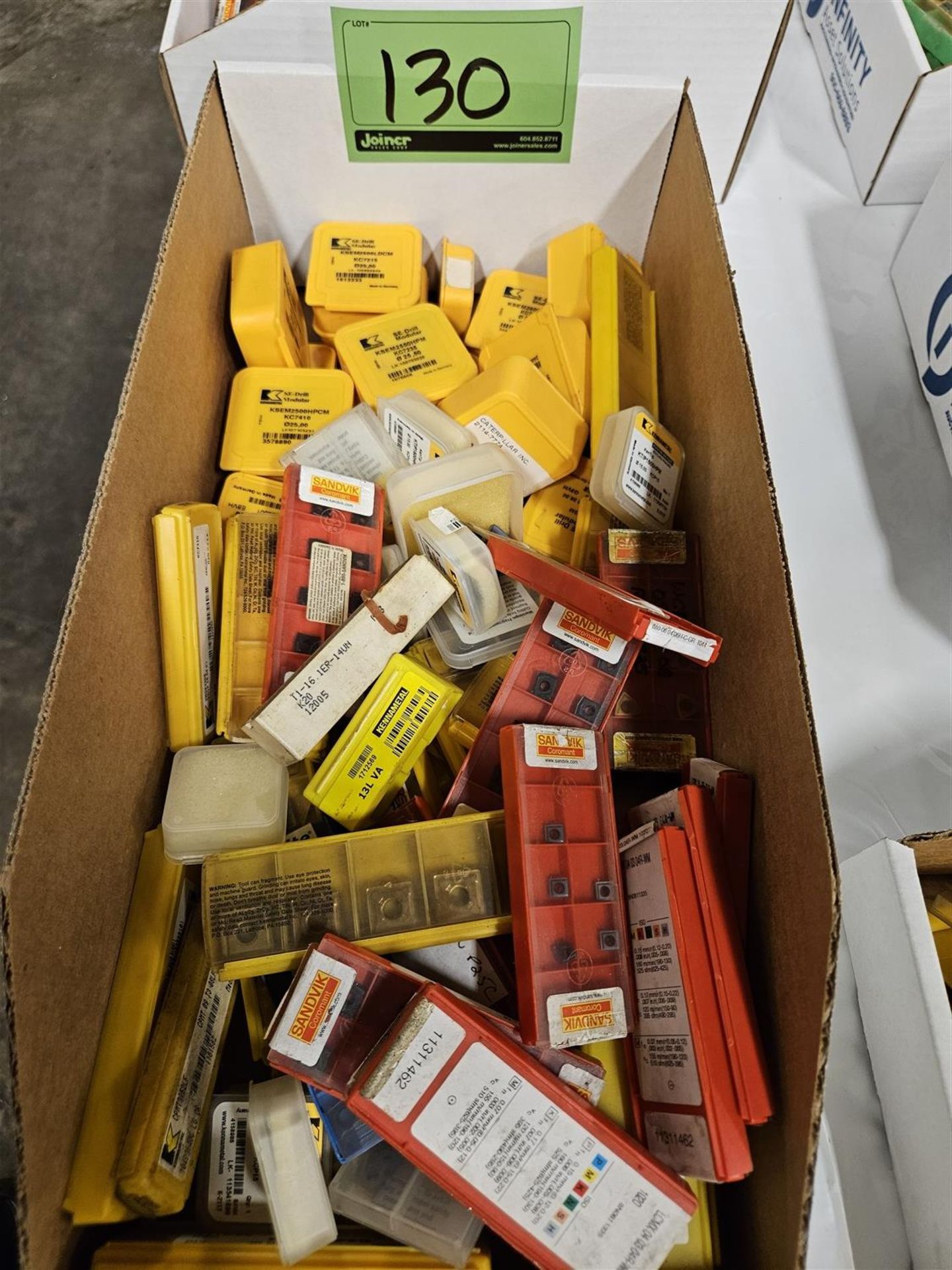 BOX OF ASSORTED CARBIDE INSERT CUTTERS