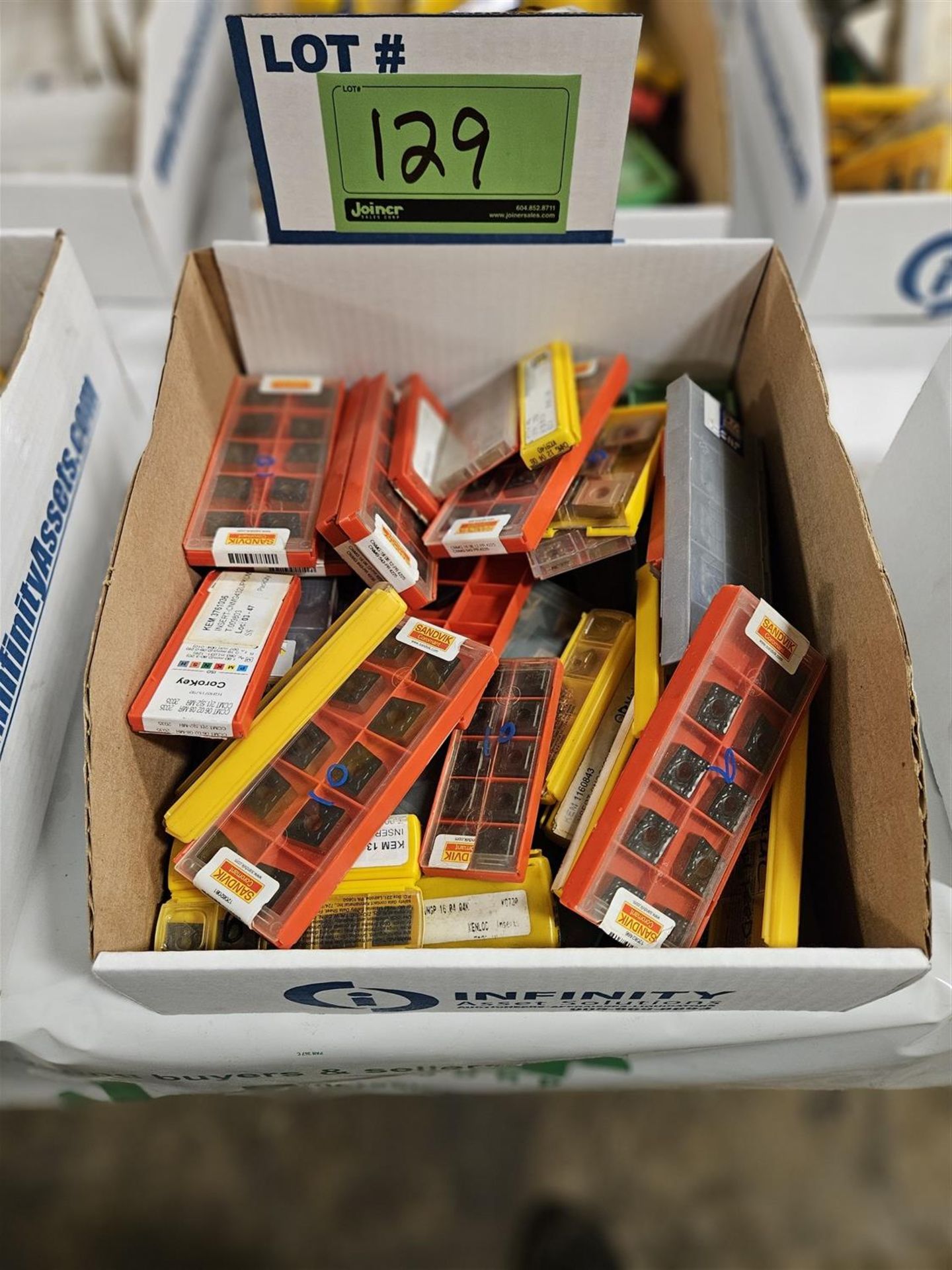 BOX OF ASSORTED CARBIDE INSERT CUTTERS