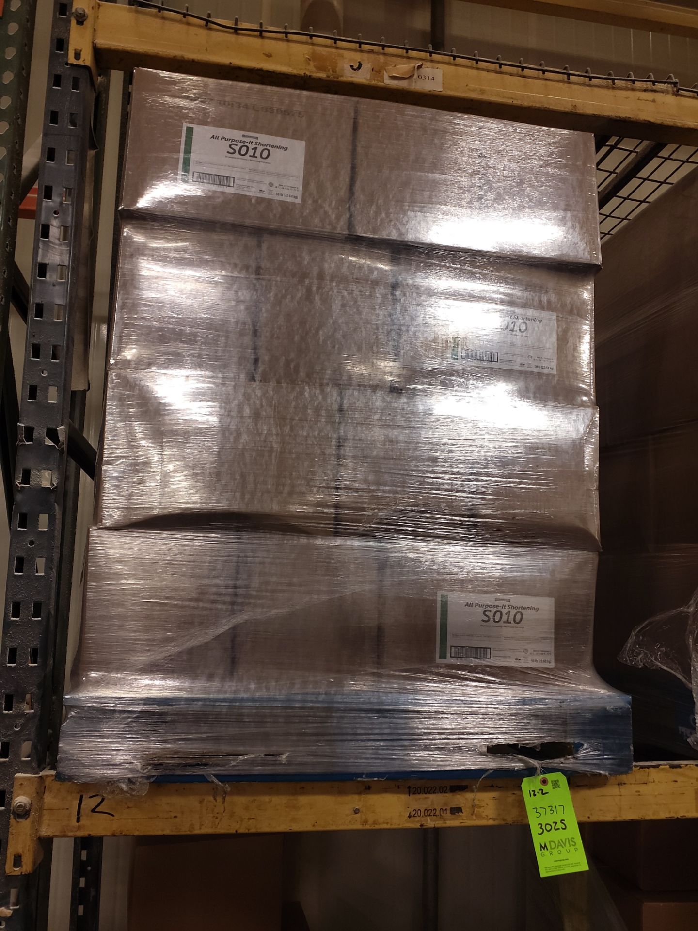 50 Lb. Boxes Richardson All Purpose-It Shortening S010 On Pallet ...