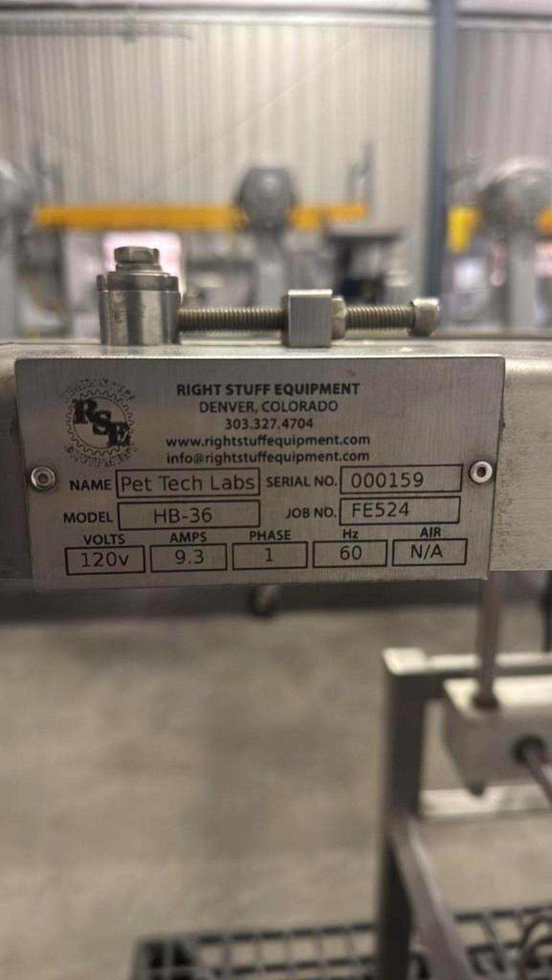 Right Stuff Equipment HB-36 Industrial Conveyor, 120V, 9.3 Amps, Denver ...