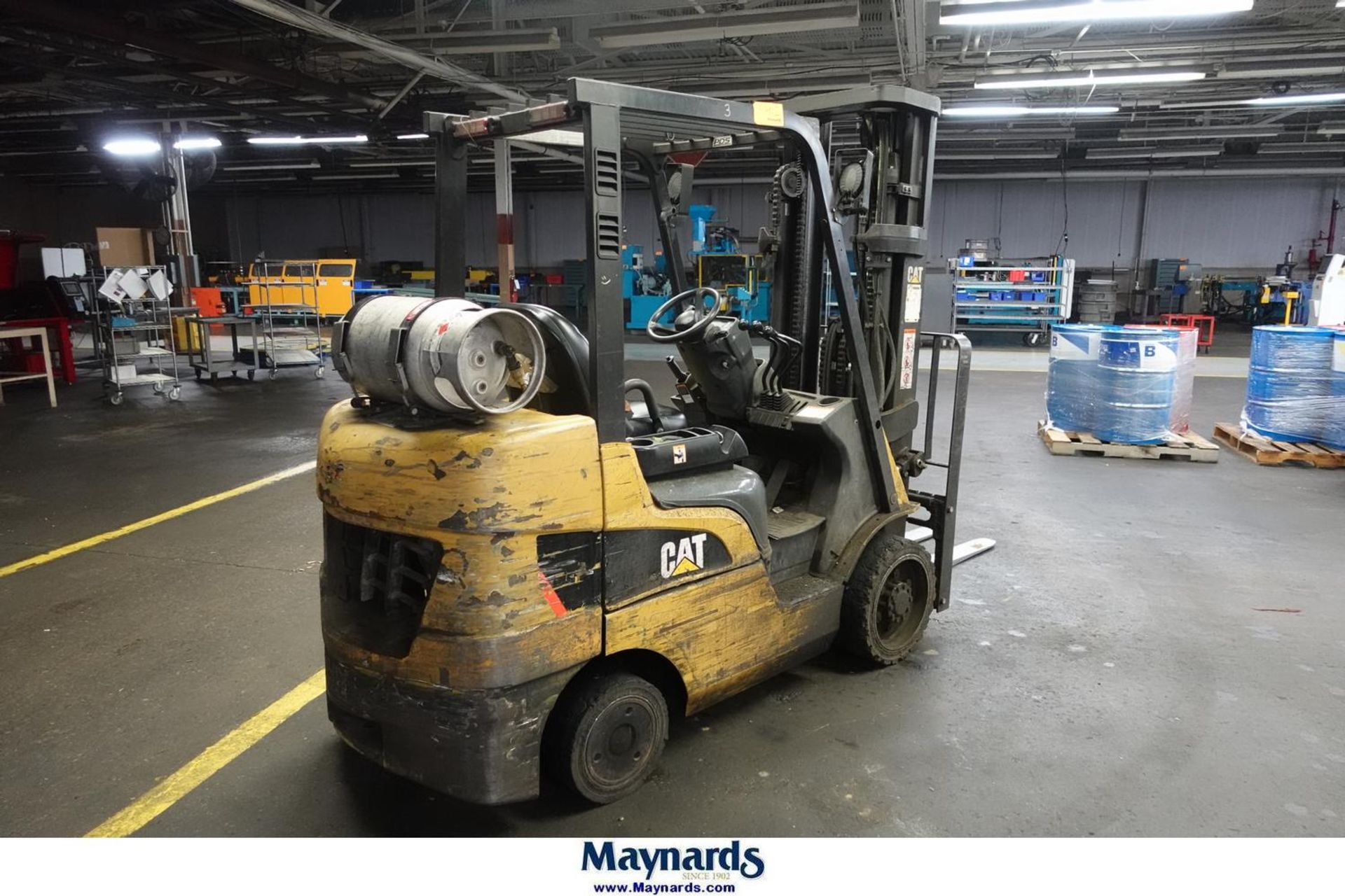 Caterpillar #2C6500 Propane Forklift Truck 6200 lb Capacity w/ 185" Max ...