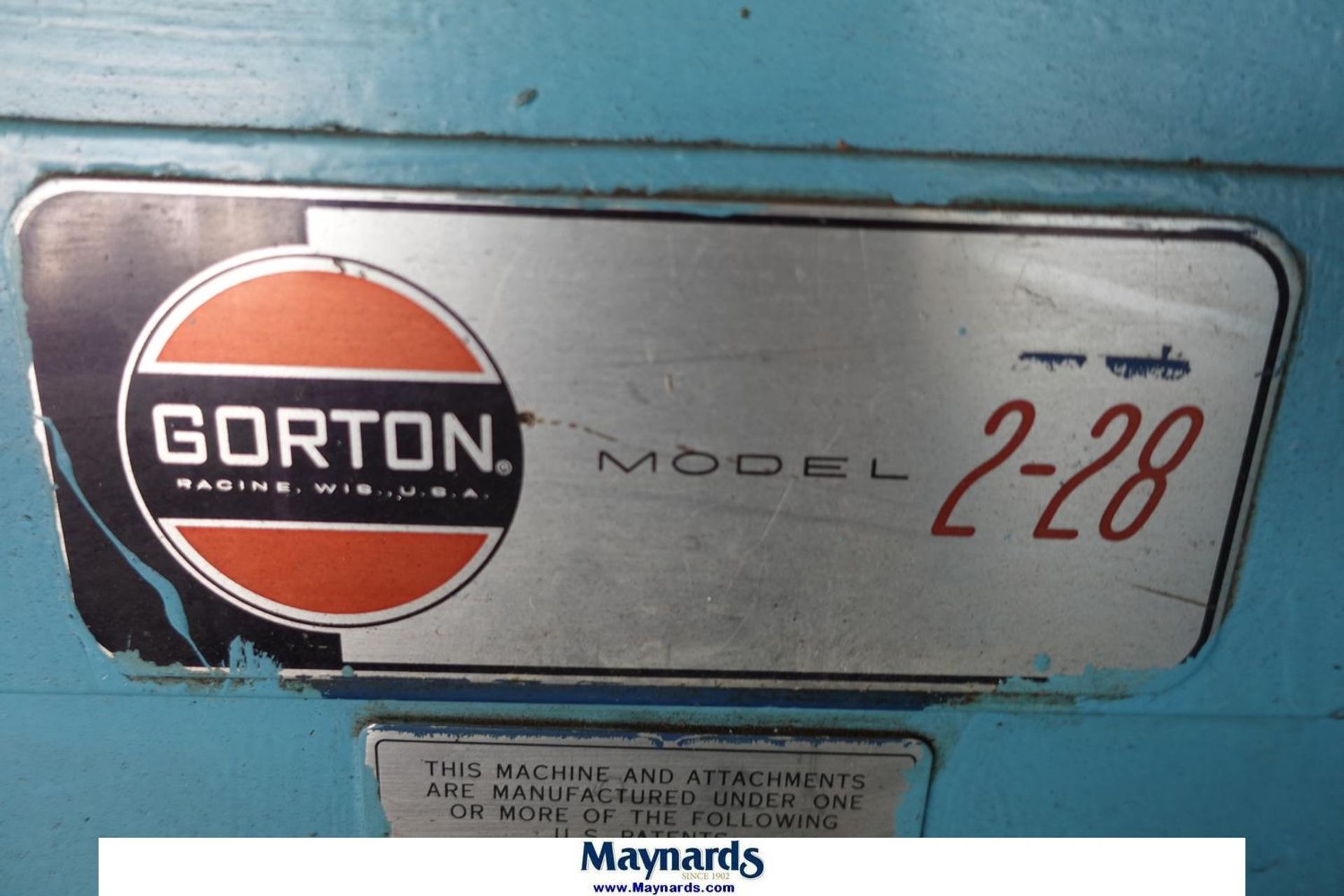 Gorton #2-28 Vertical Mill w/ 5 HP Variable Speed Feed, Variable Speed ...