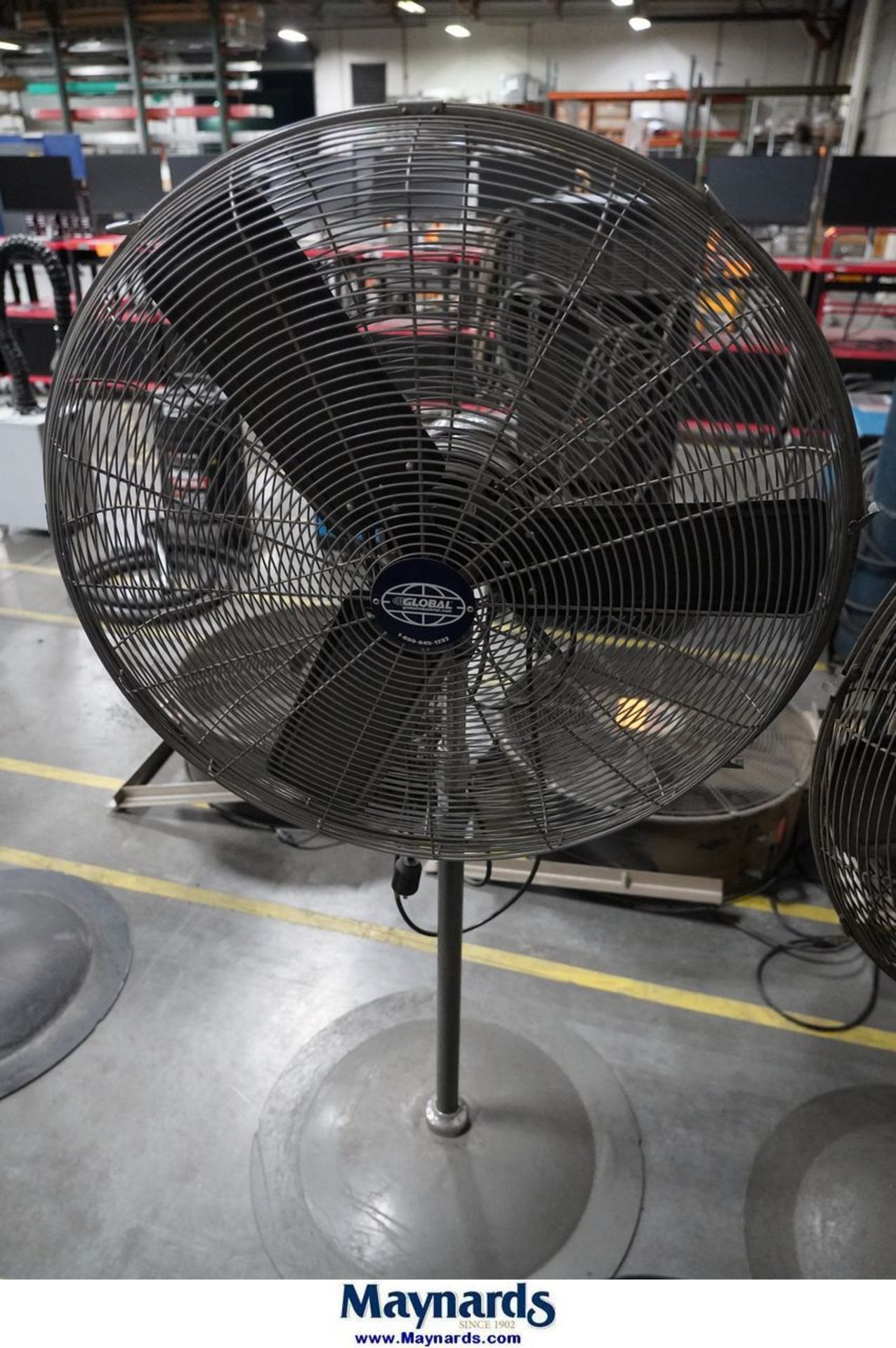 (3) Global Pedestal Style Industrial Shop Fans