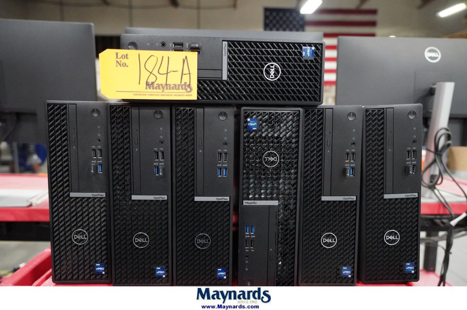 (7) Dell D17S Optiplex With Intel Vpro Tower Computers