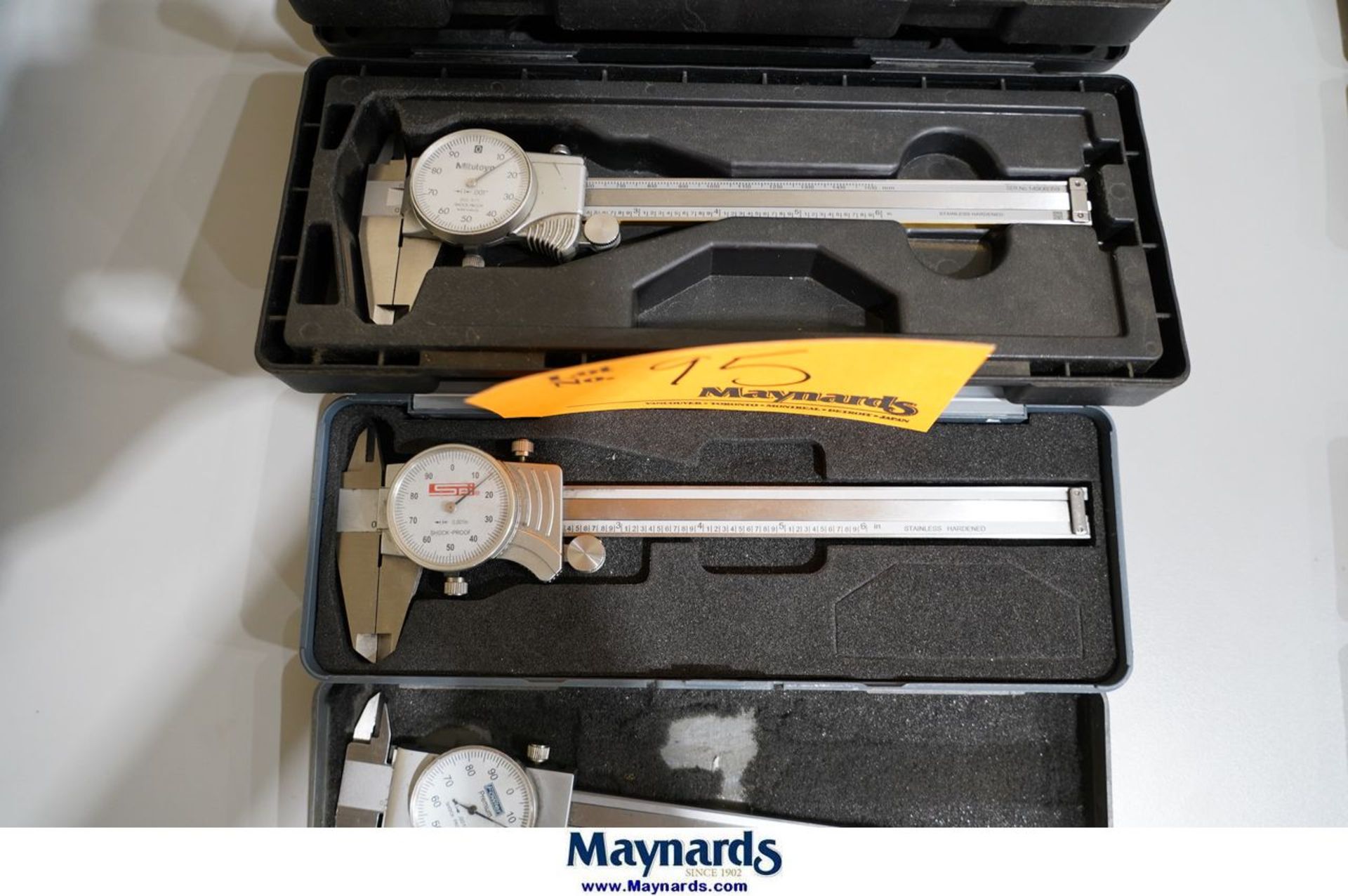 (4) SPI/ Mitutoyo/ Fowler 6'' Dial Vernier Calipers and (1) Digital 6 ...