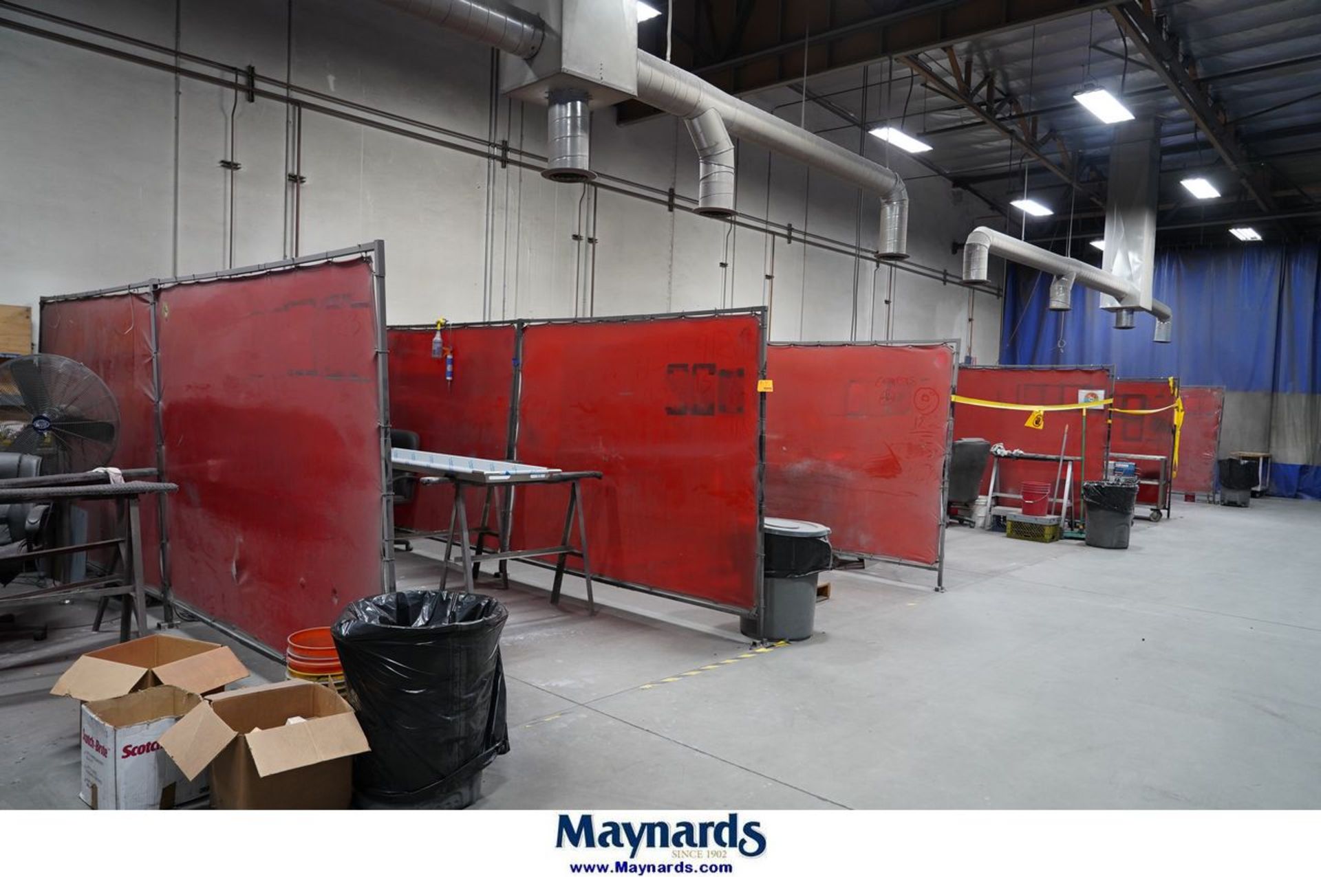 Pallet of Red Welding Screens