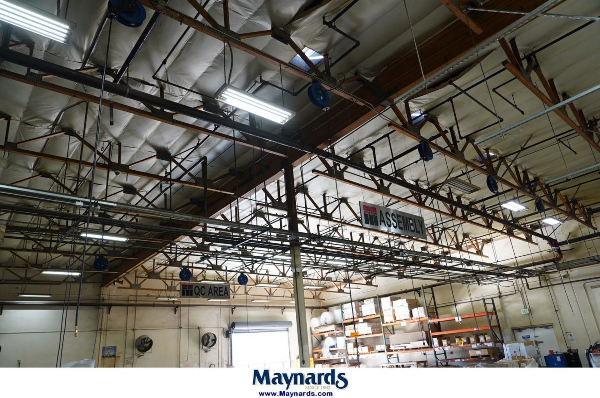 (5) Retractable Hose Reels , Ceiling Mounted