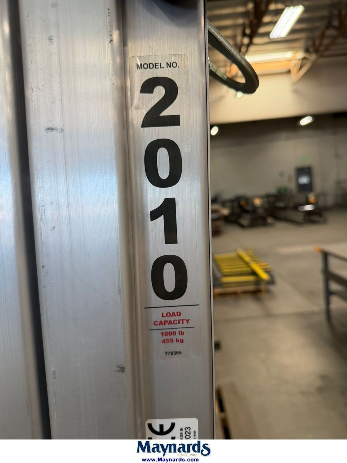 2023 Sumner 1,000 Lb. Cap. Material Lift (Model 2010) , S/N 13381