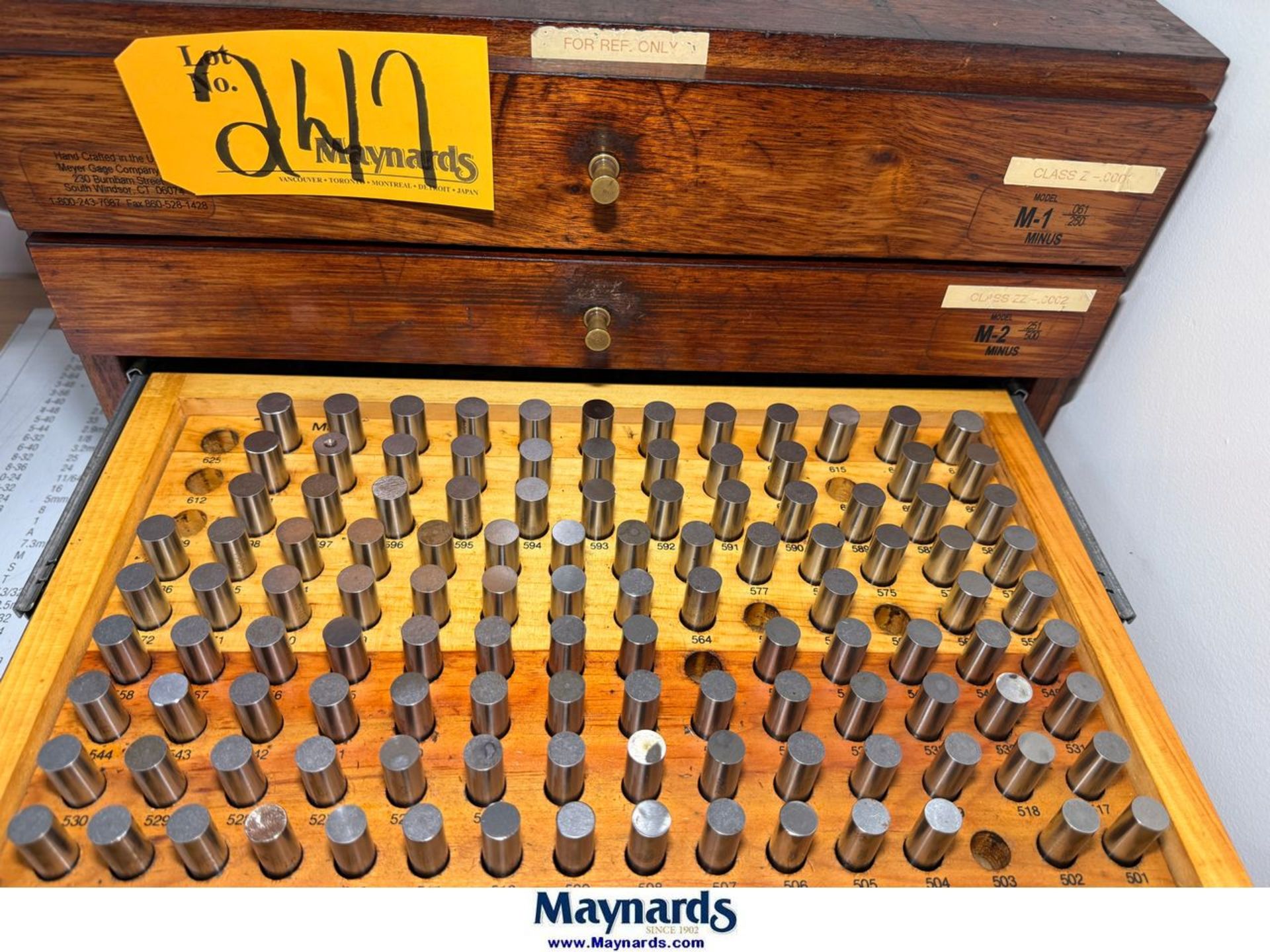 (1) incomplete pin gauge set