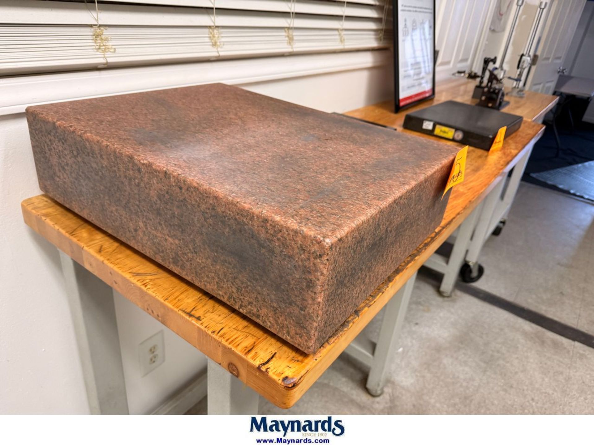 (1) STARRETT pink Granite Table