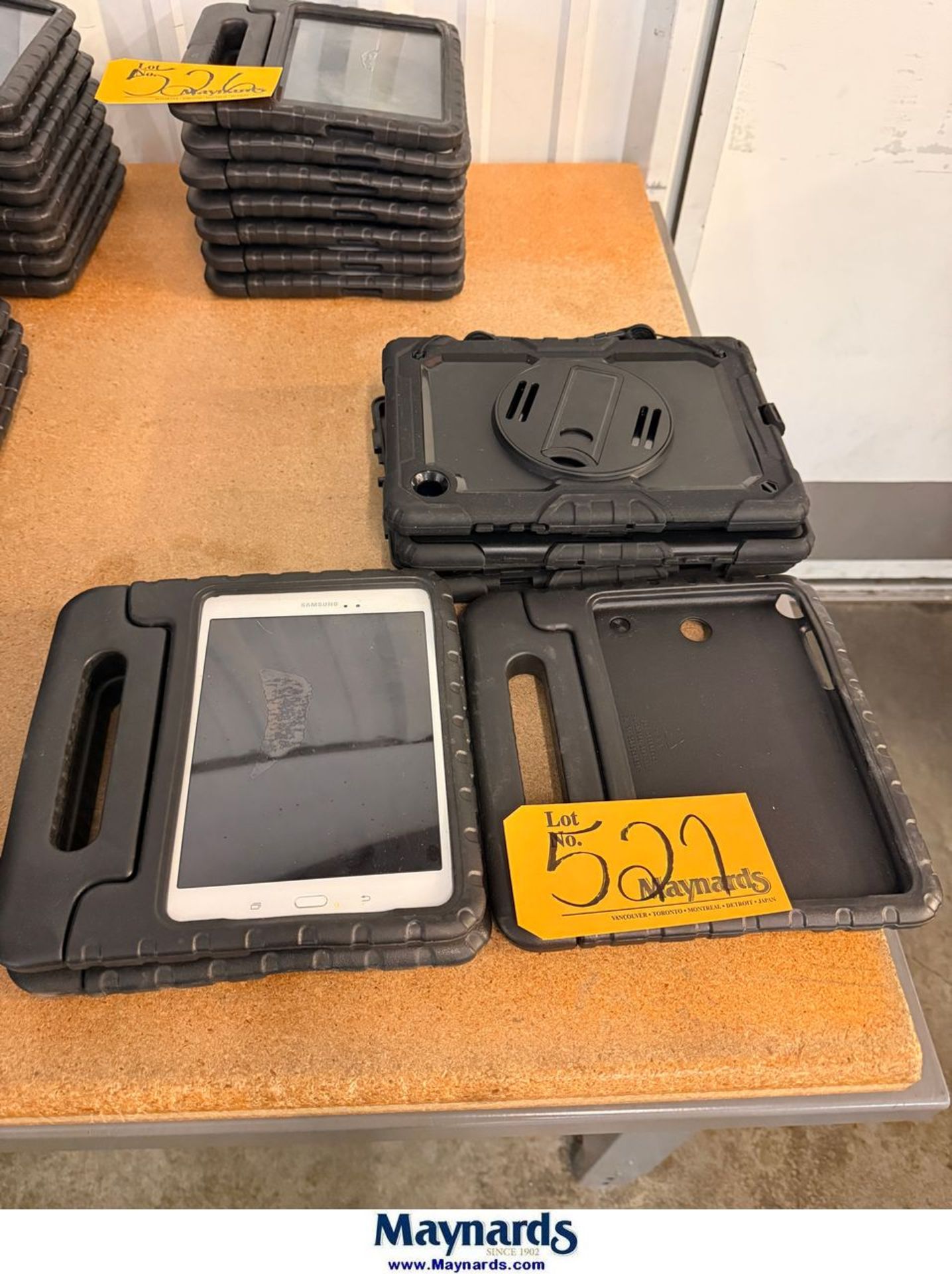 (1) Lot of (2) SAMSUNG tablets With various size cases