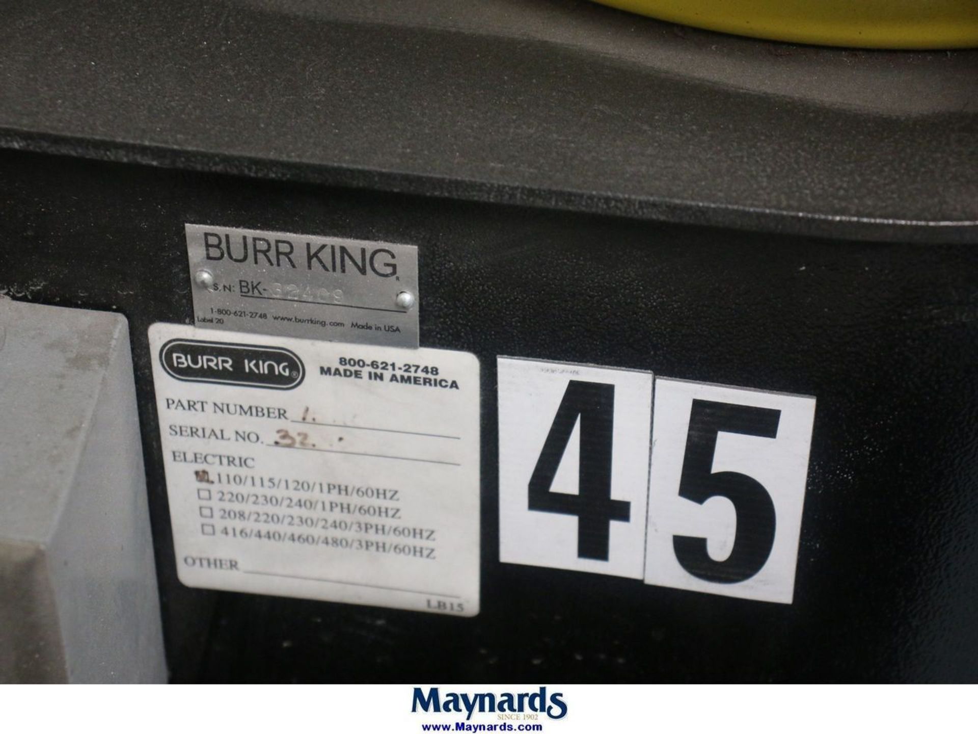 Burr King Model 15, 1.3-Cu Ft Bowl Vibratory Finisher 150lb Bowl ...
