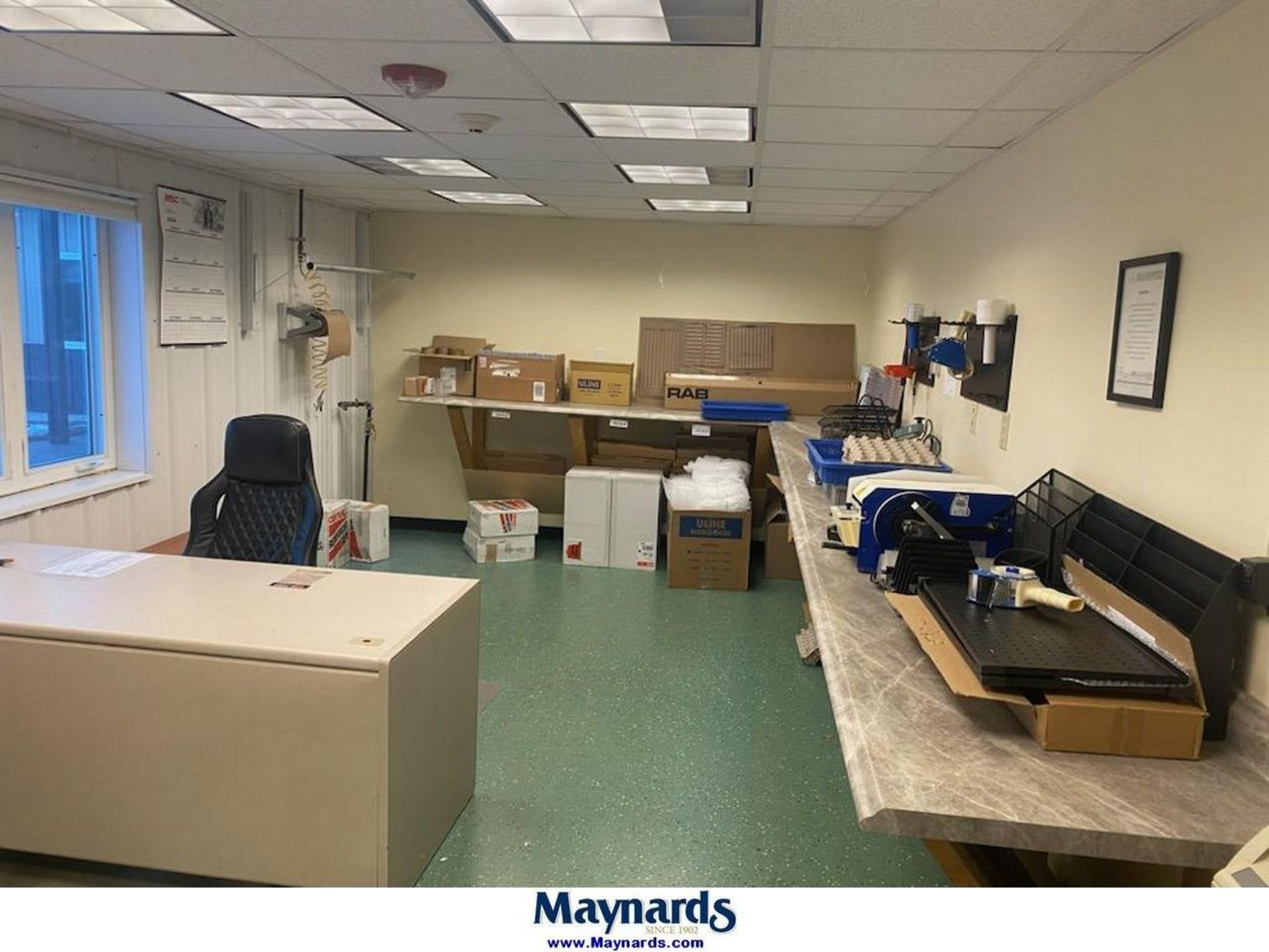 Contents of Shipping/Receiving Room Includes Desk, Chair, Shelf ...