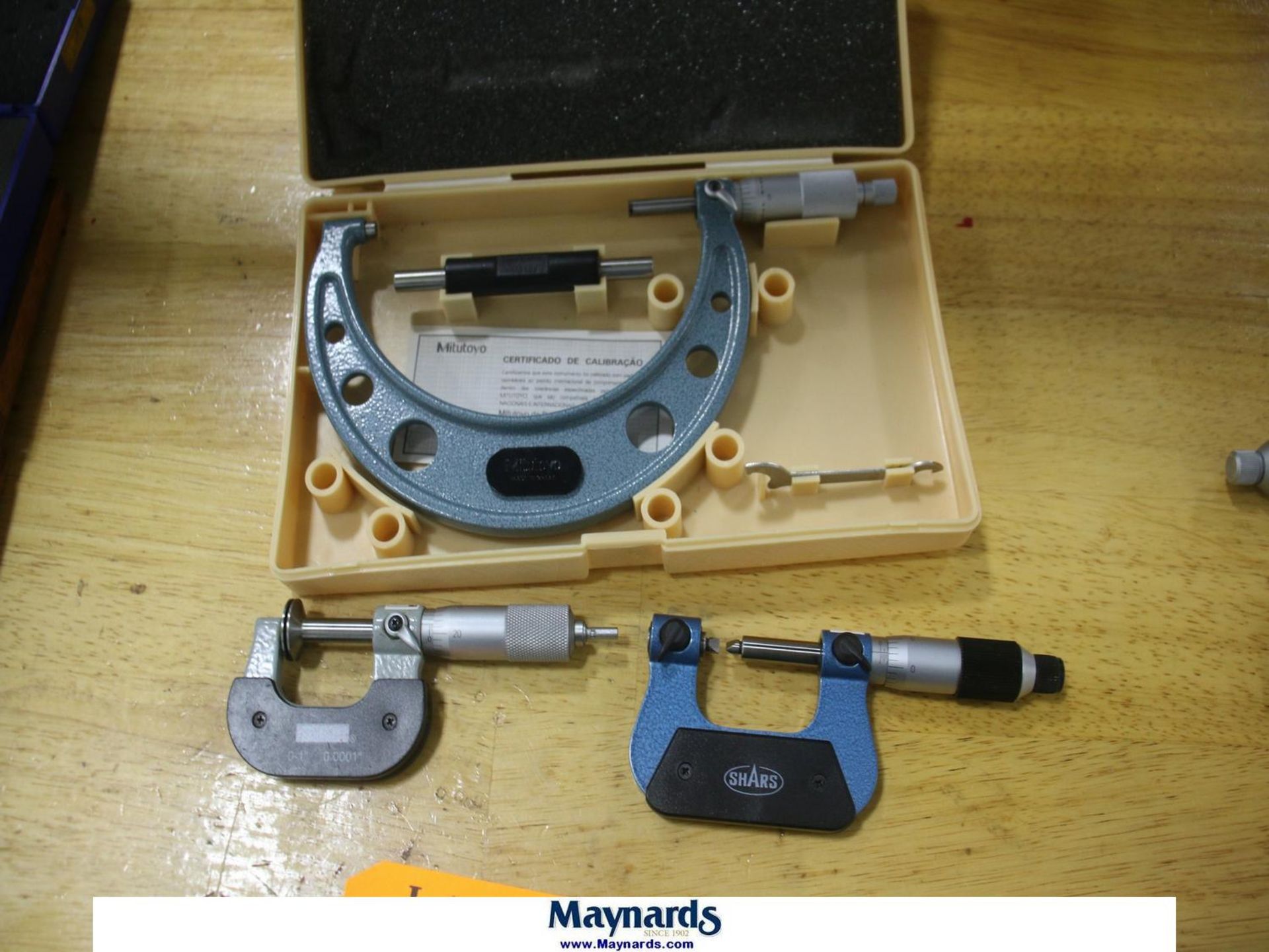 Lot of (3) Micrometers (1) 0-1" Disc Micrometer, (1) 0-1" Point ...