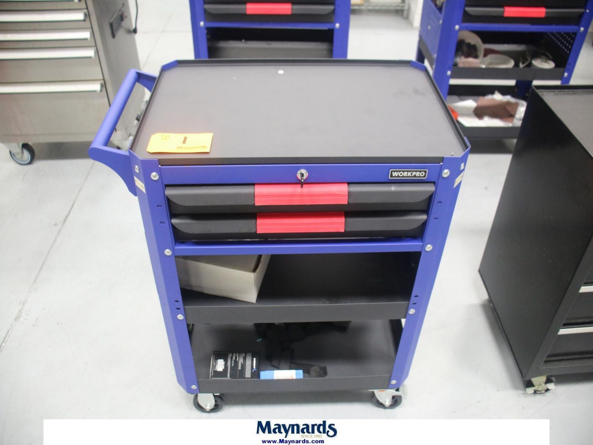 WORKPRO 2-Drawer Rolling Tool Cart with Contents Includes Assorted Hand ...
