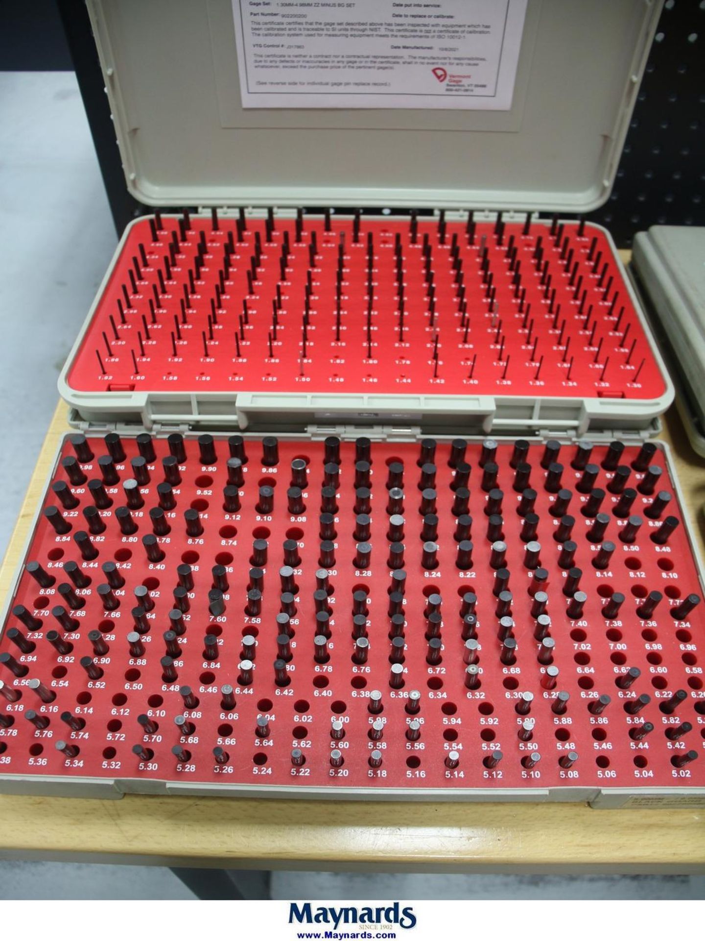 Lot of (2) Sets of Vermont Gage Pin Gages 1.30mm Through 9.98mm