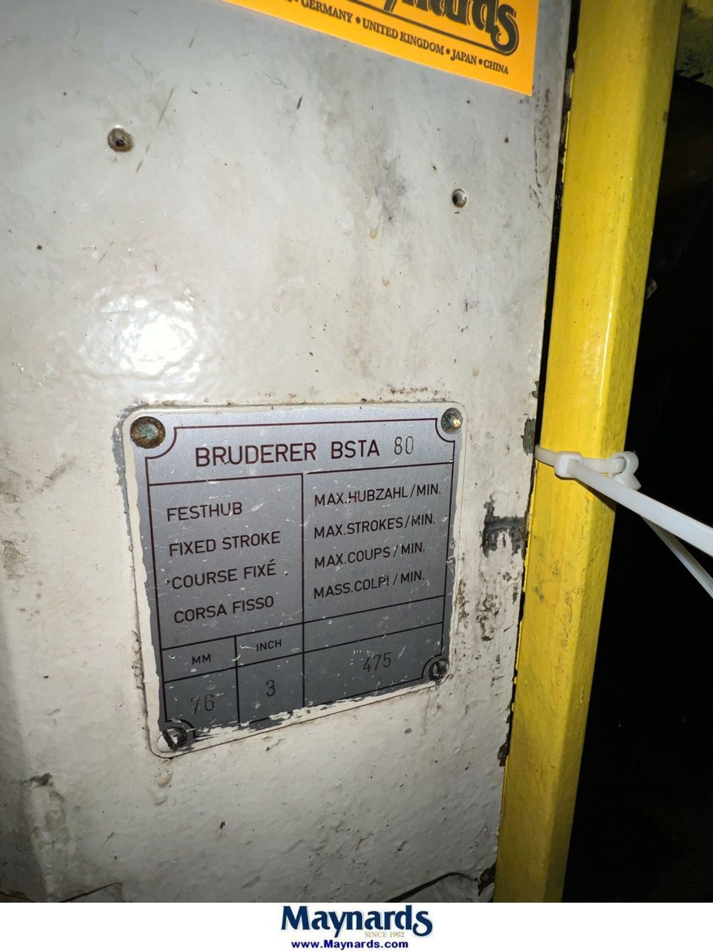 80 Ton Bruderer #BSTA-80 2-Point High Speed Press 36" x 38" Bed, 3.75 ...