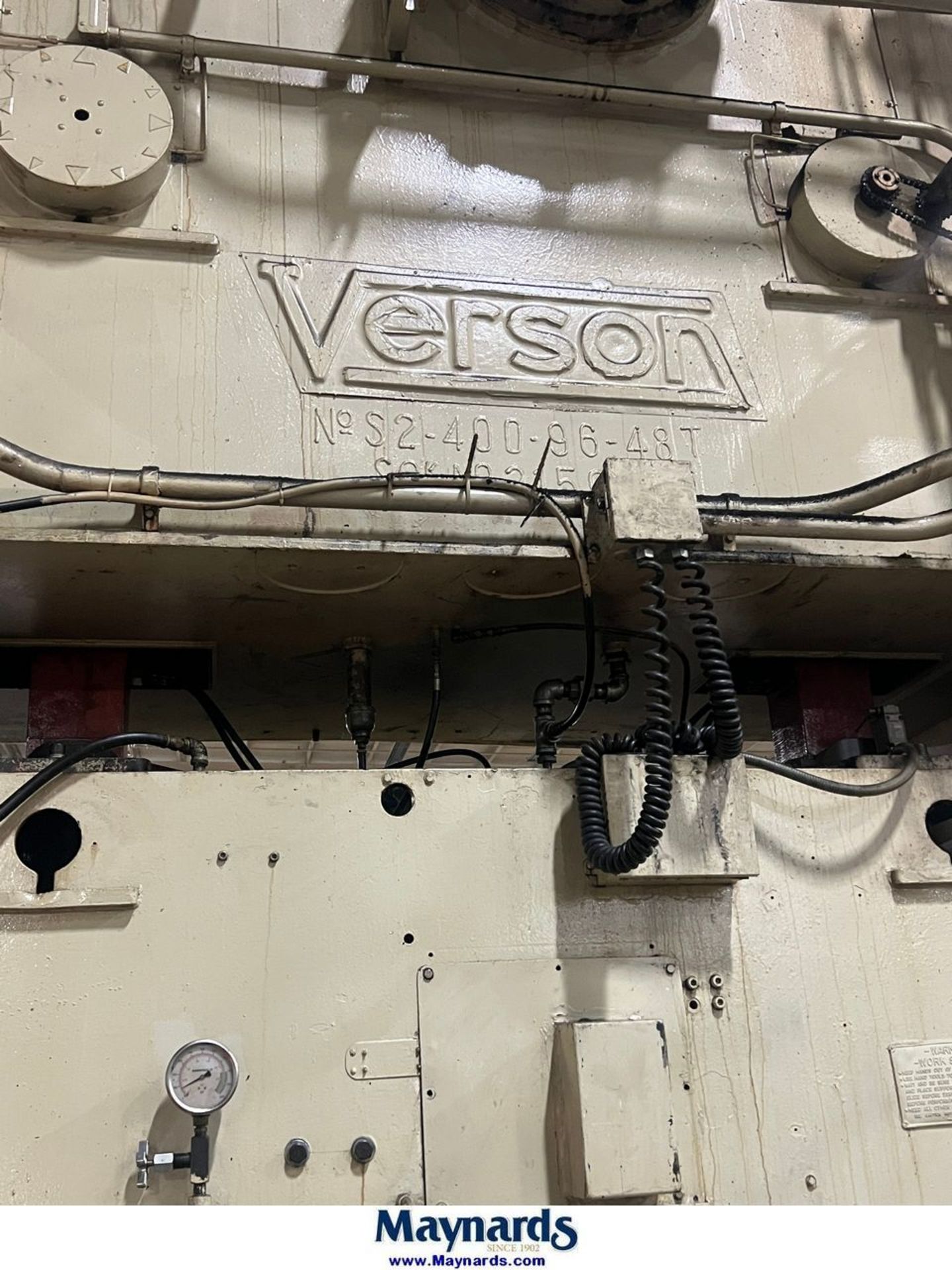 400 Ton Verson #S2-400-96-48T 2-Point Straight Side Press 48" x 96" Bed ...