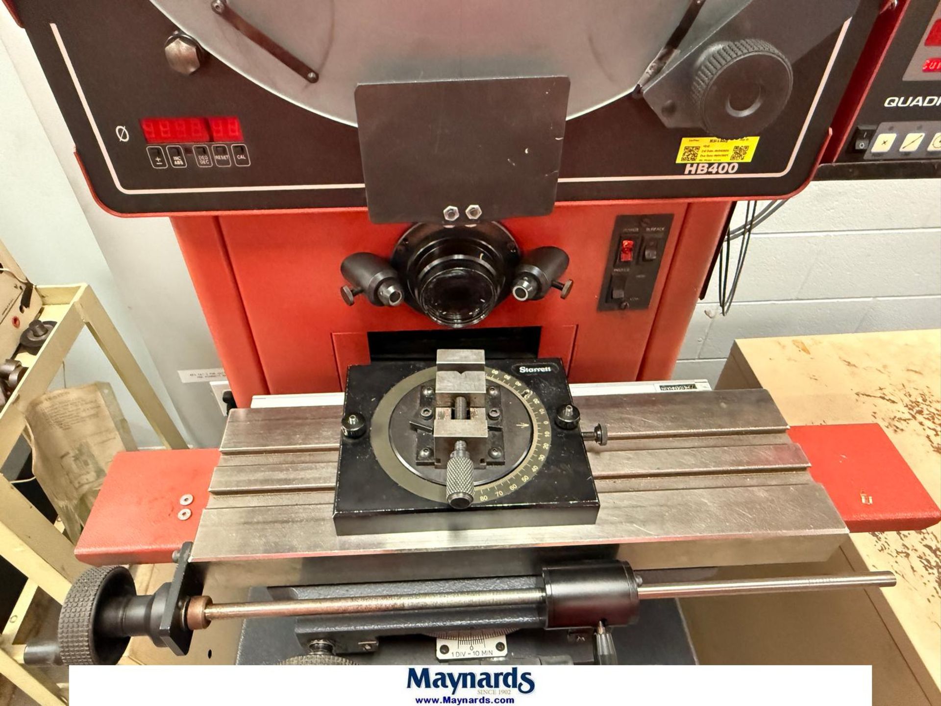Starrett Sigma HB400 Optical Comparator 17'' Lens 5'' x 17'' work base ...