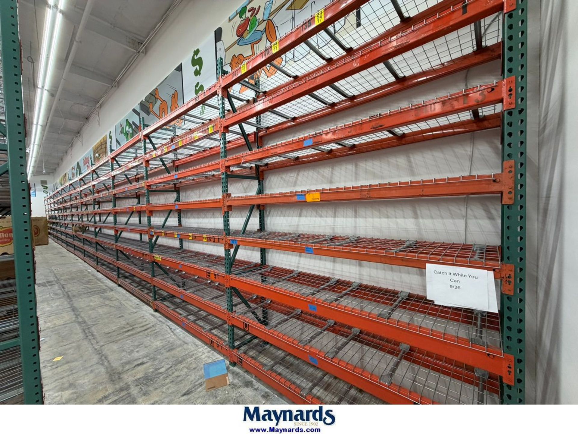 (72) Sections of Pallet Racking ; (78) 12' H x 24" D Uprights (3" x 1-1 ...