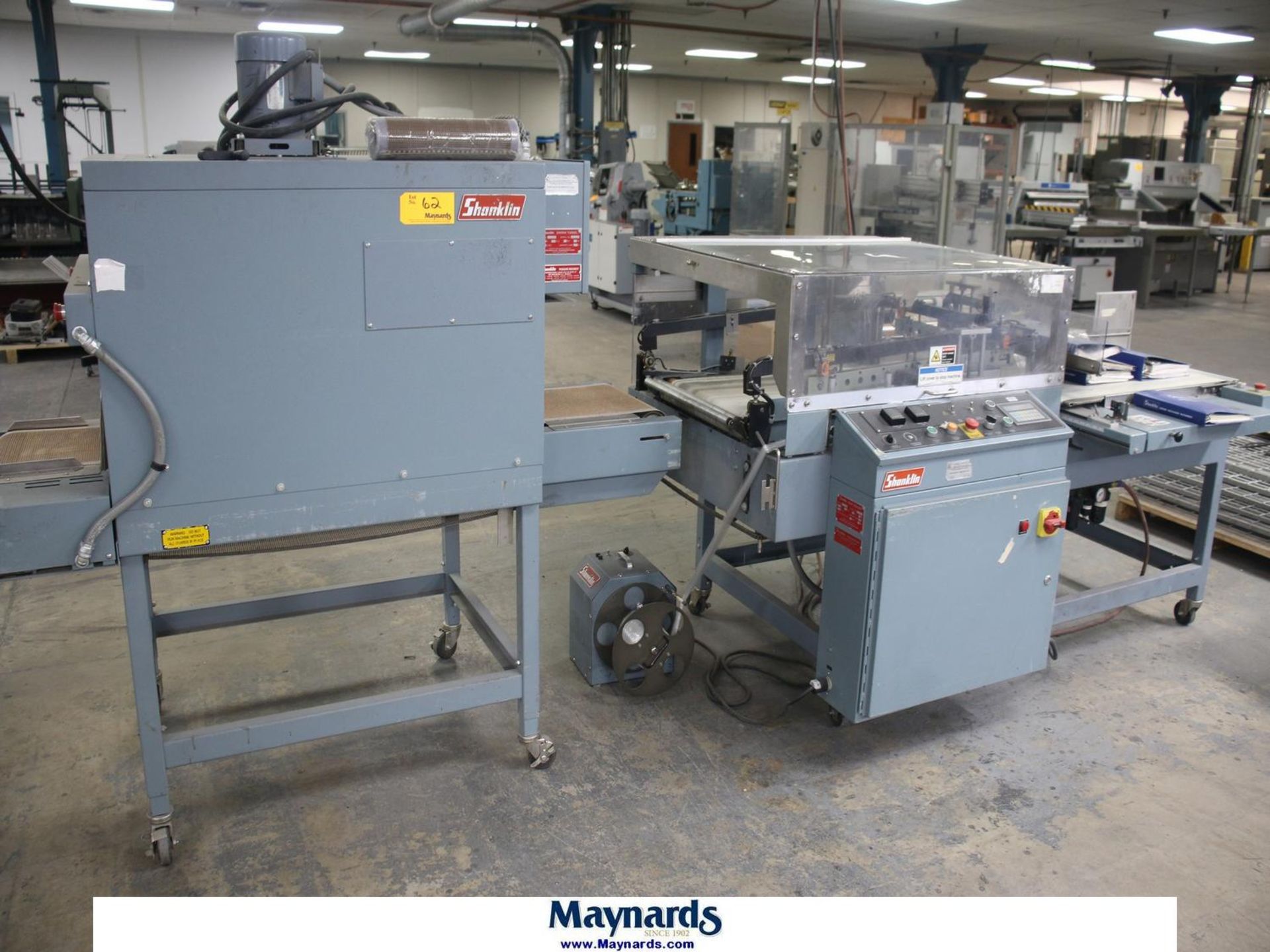 Shanklin Model A27A Shrink Wrap Machine With Model T7H Shrink Tunnel, S ...