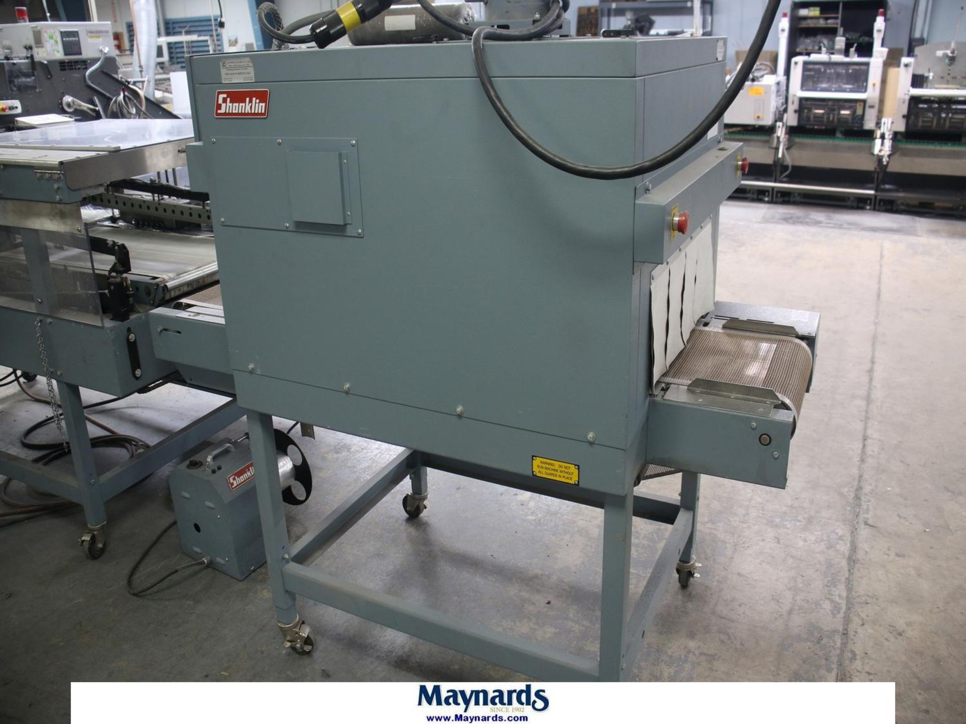 Shanklin Model A27A Shrink Wrap Machine With Model T7H Shrink Tunnel, S ...