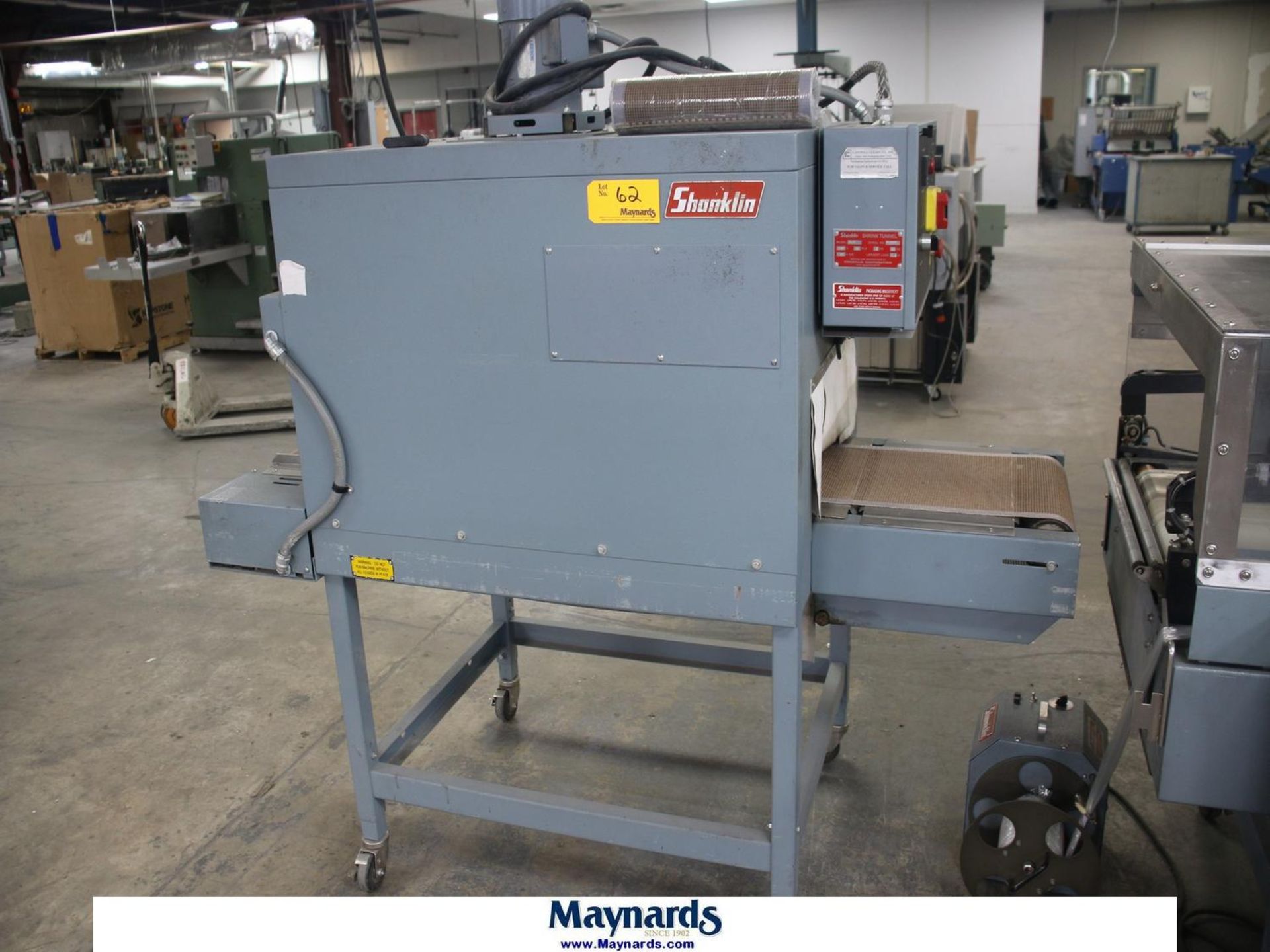 Shanklin Model A27A Shrink Wrap Machine With Model T7H Shrink Tunnel, S ...