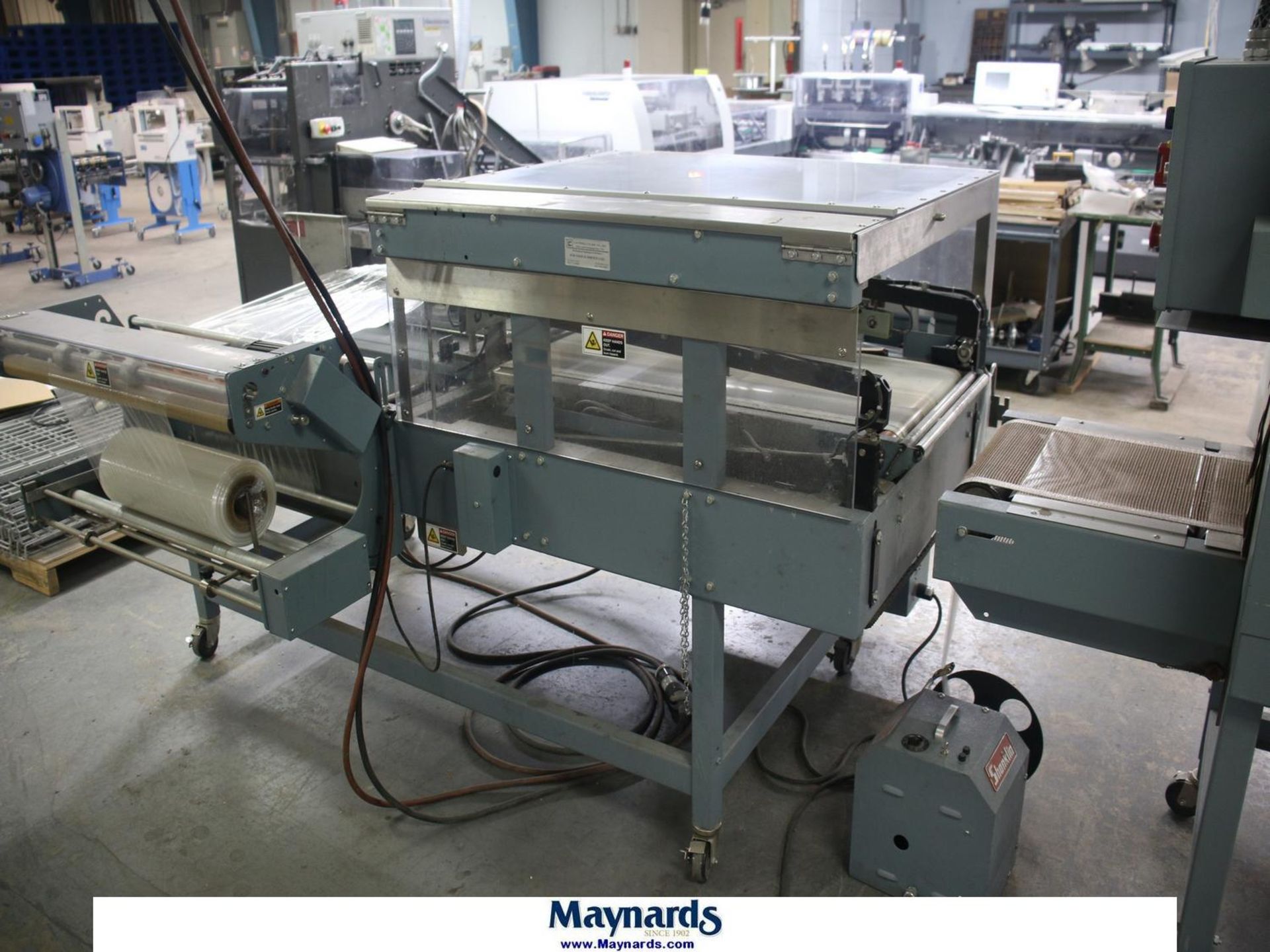 Shanklin Model A27A Shrink Wrap Machine With Model T7H Shrink Tunnel, S ...