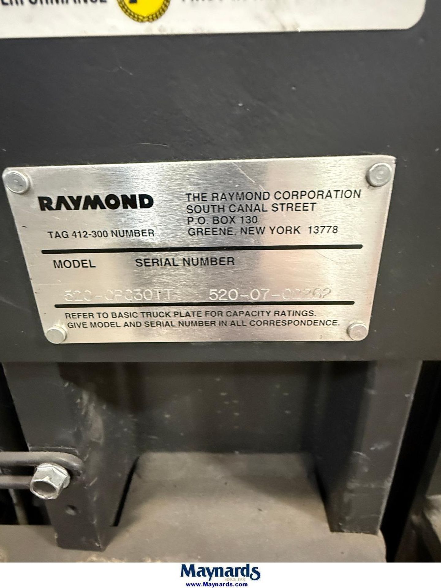 RAYMOND 520-OPC30TT ELECTRIC ORDER PICKER 3,000-LB CAPACITY, NOT IN ...