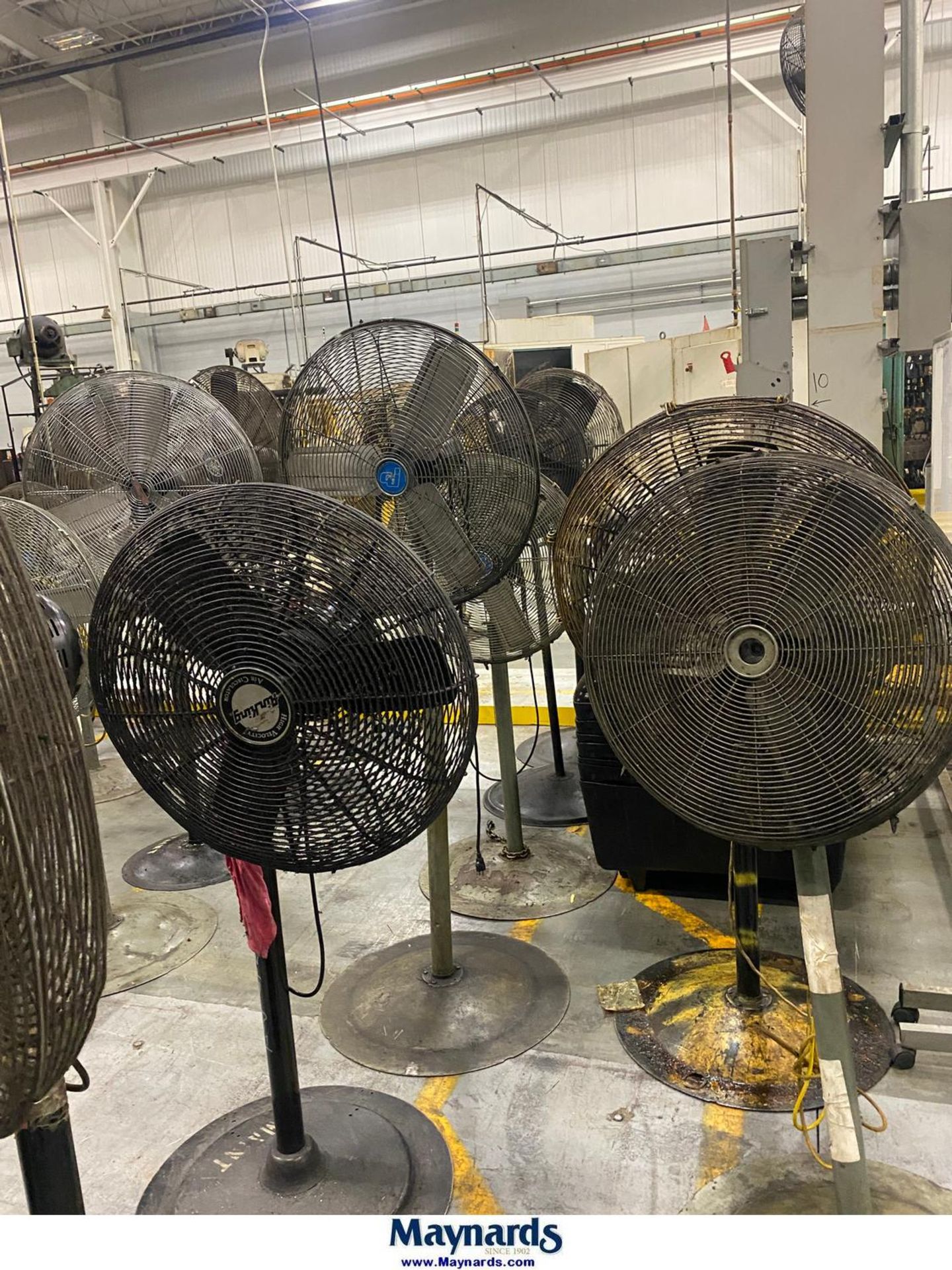 Shop fans (1) Lot of (8) 24'' Shop fans