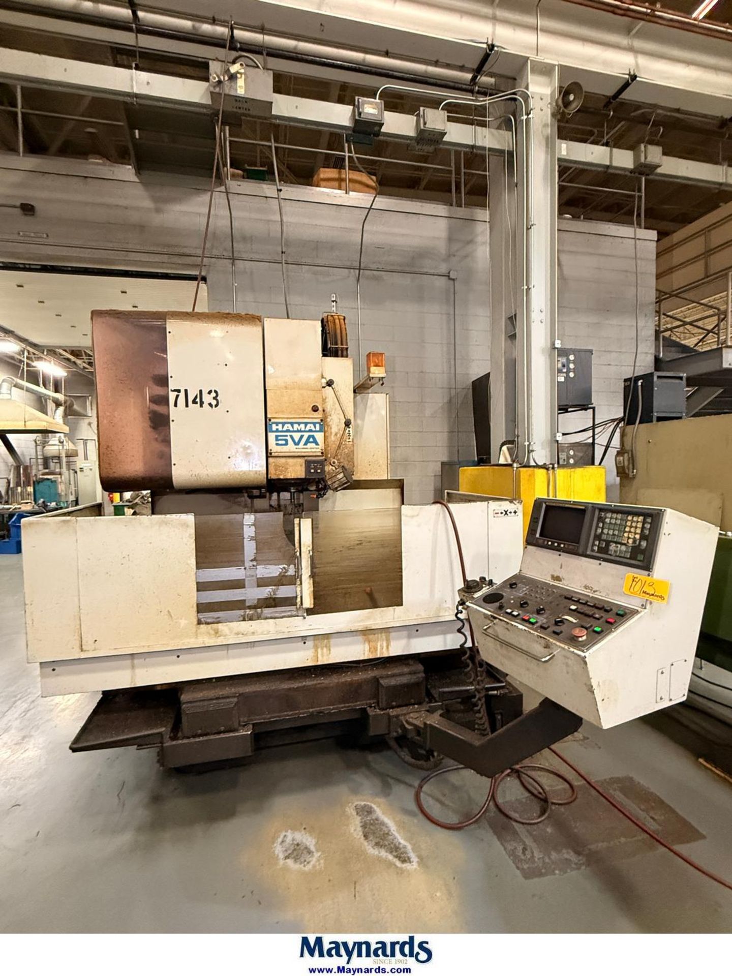 (1991) Hamai 5VA Vertical Machining Center 23" x 37" T-Slotted Table ...