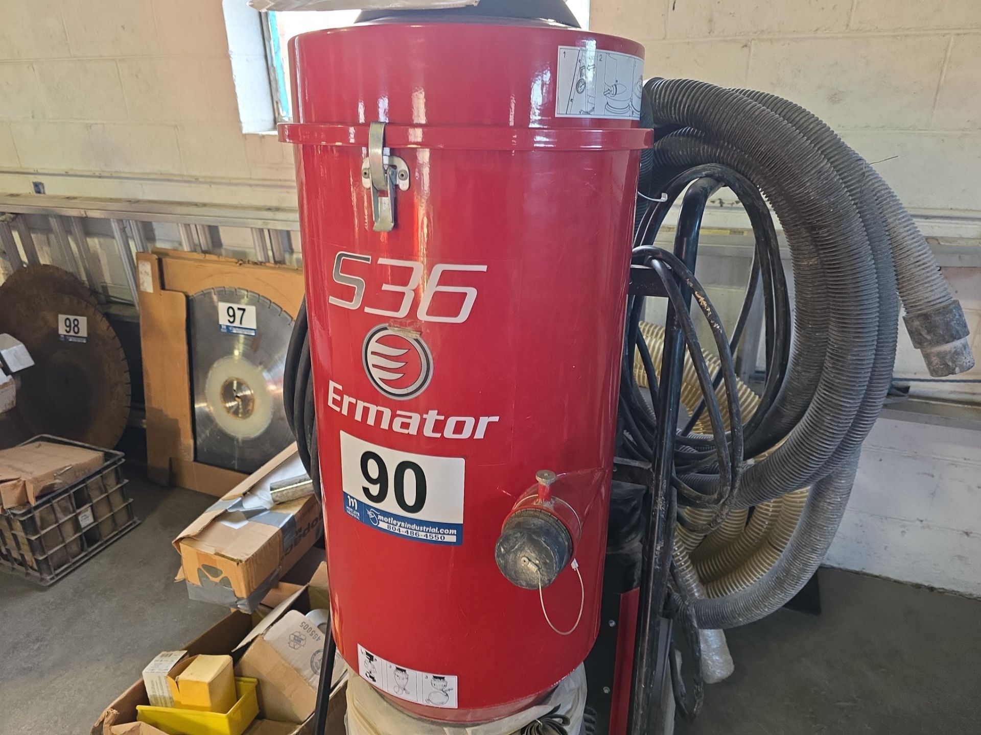 Ermator S36 industrial dust extractor on mobile cart. Hours not ...