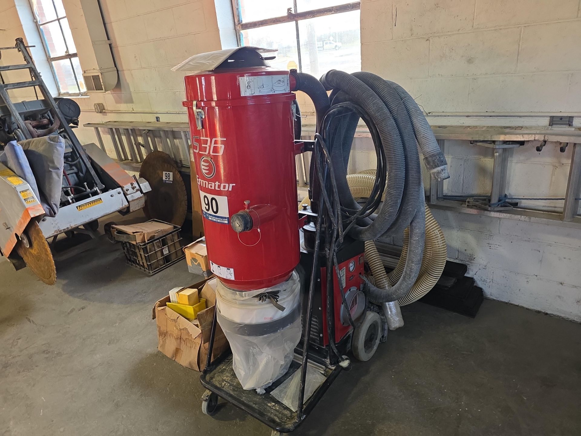 Ermator S36 industrial dust extractor on mobile cart. Hours not ...