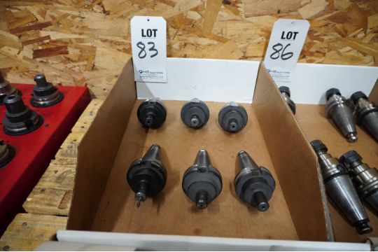 (6) MISC. CAT40 TOOL HOLDERS, VARIED SIZES, OKUMA PULL STUDS
