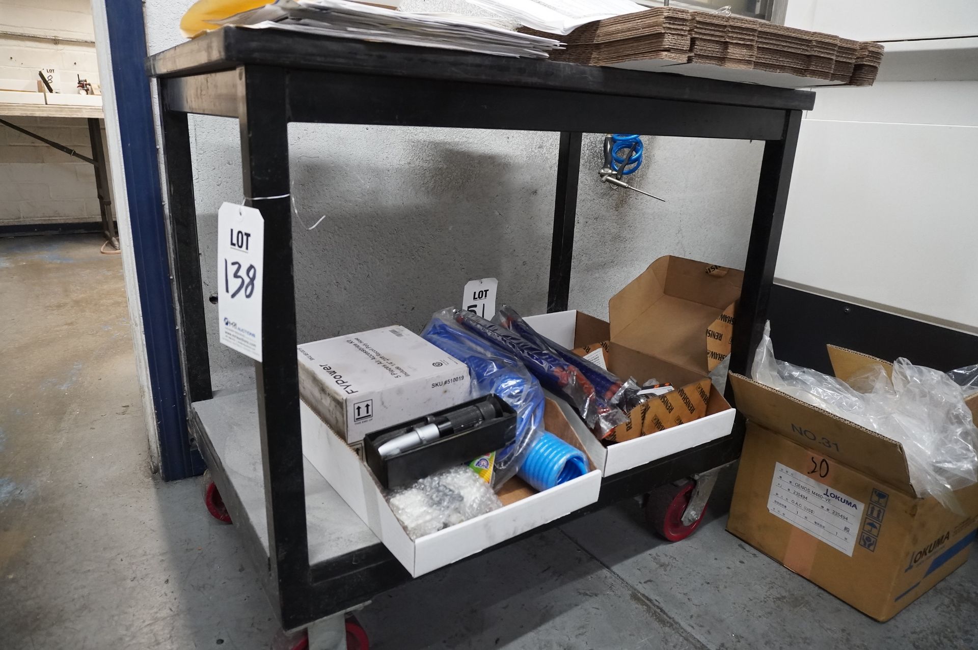 (4) STEEL SHOP CARTS, *LATE PICK UP, CARTS ONLY NO CONTENTS*