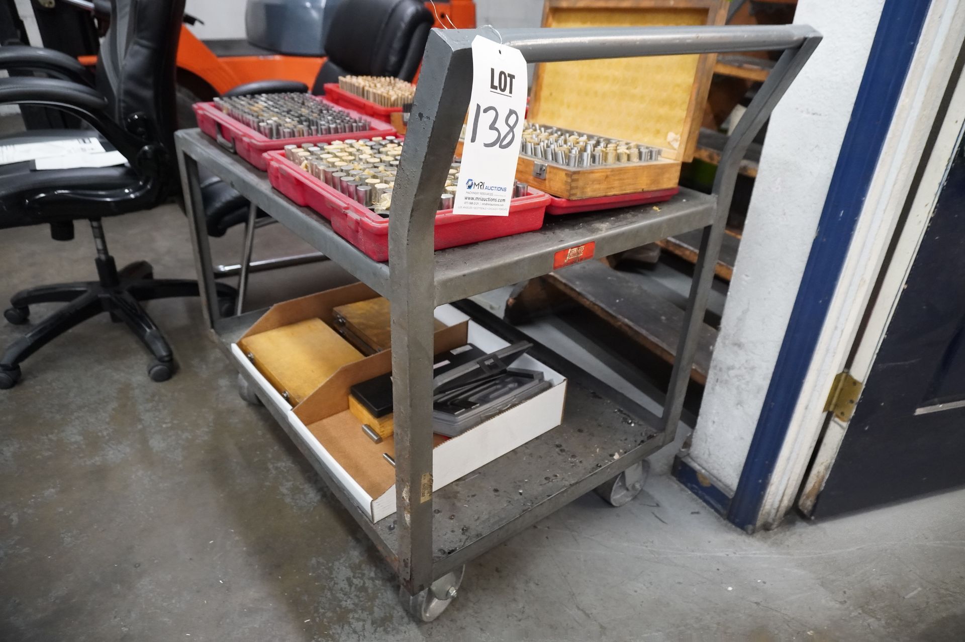 (4) STEEL SHOP CARTS, *LATE PICK UP, CARTS ONLY NO CONTENTS*