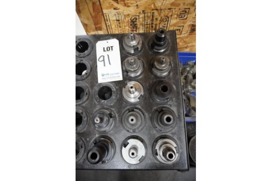 (12) MISC. CAT40 TOOL HOLDERS, VARIED SIZES, OKUMA PULL STUDS