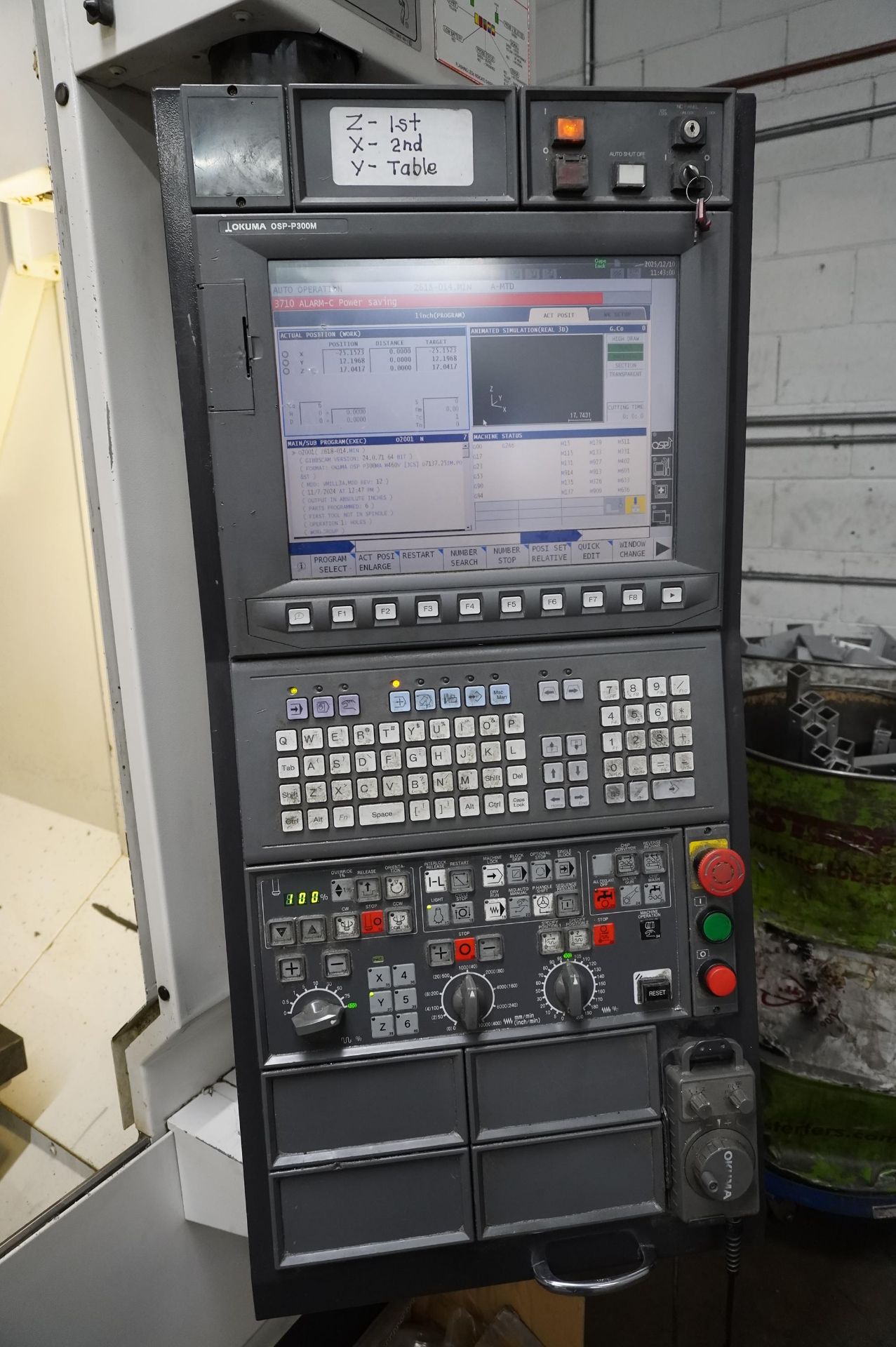 4TH AXIS READY! 2014 OKUMA GENOS M560-V CNC VERTICAL MACHINING CENTER ...