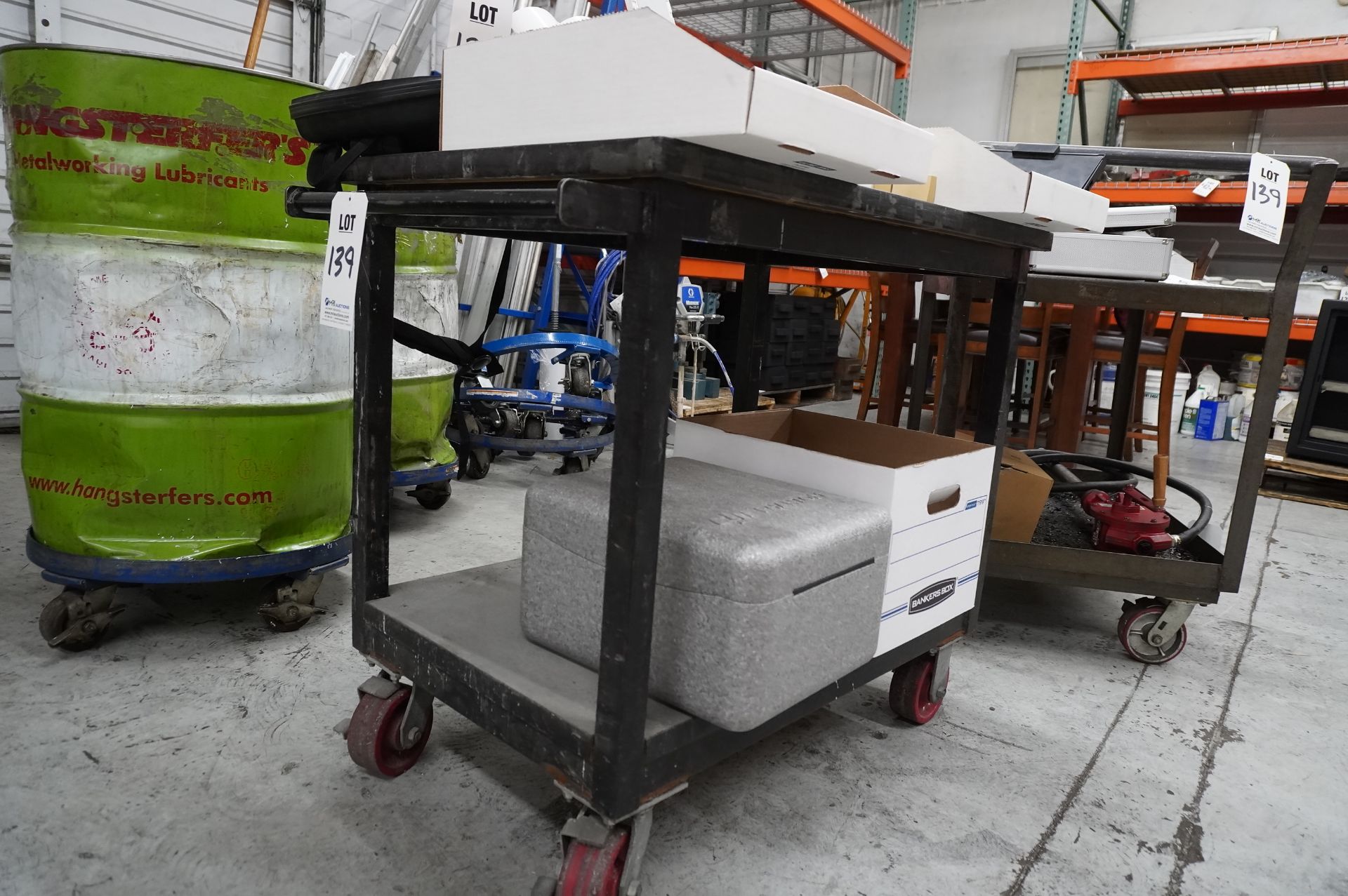 (5) STEEL SHOP CARTS, *LATE PICK UP, CARTS ONLY NO CONTENTS*