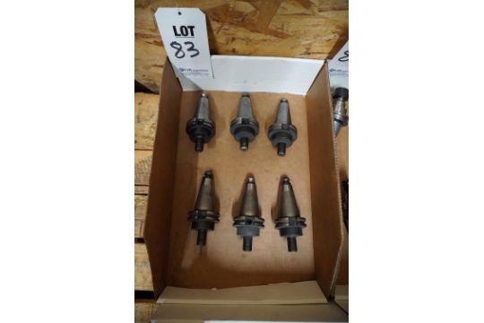 (6) MISC. CAT40 TOOL HOLDERS, VARIED SIZES, OKUMA PULL STUDS