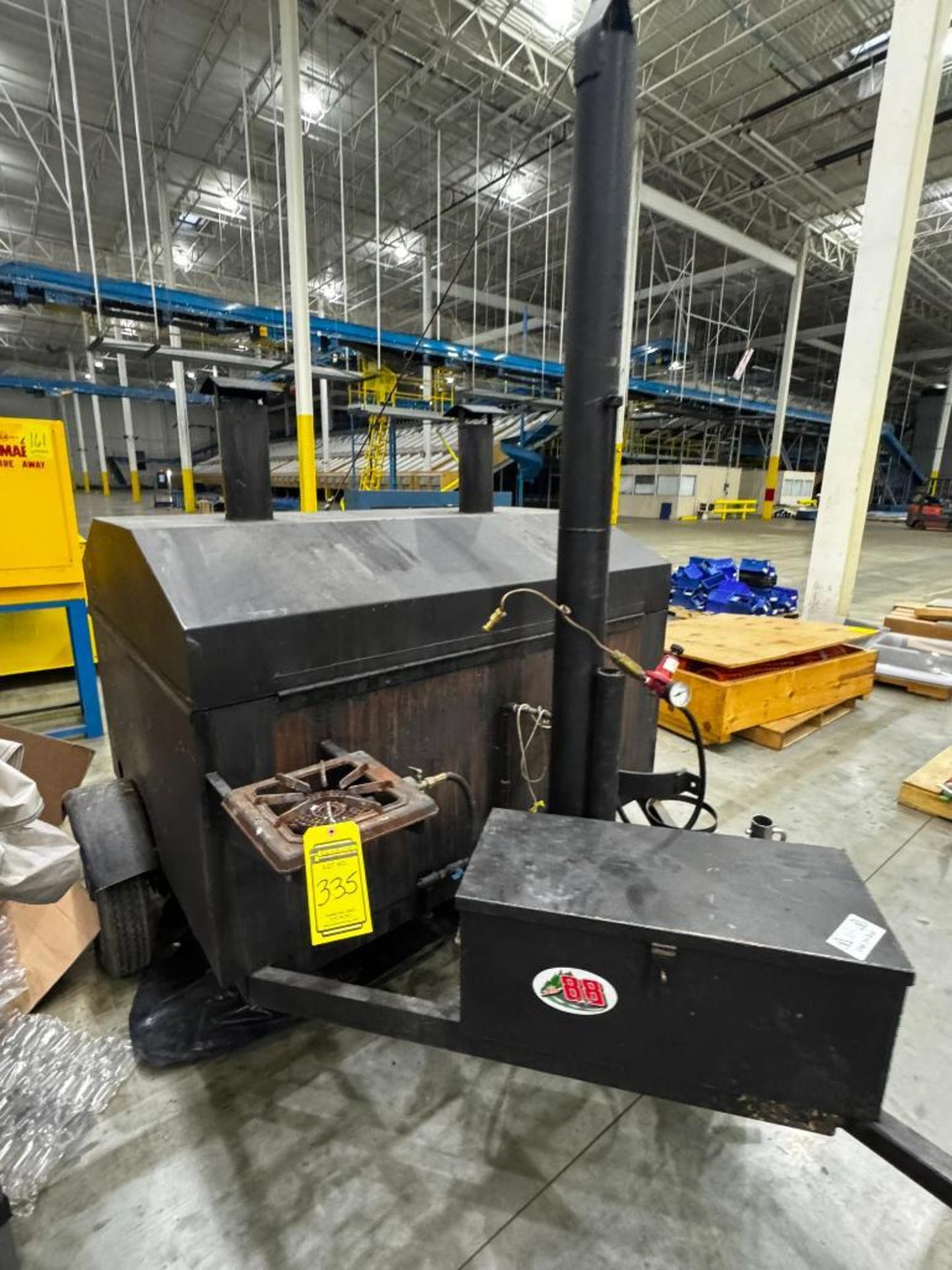 Towable Grill, 48" X 60" Grate, w/ Side Burner Dual Propane Tanks