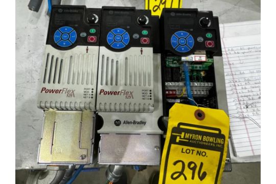 (3x) Allen Bradley PowerFlex 525 AC Drives